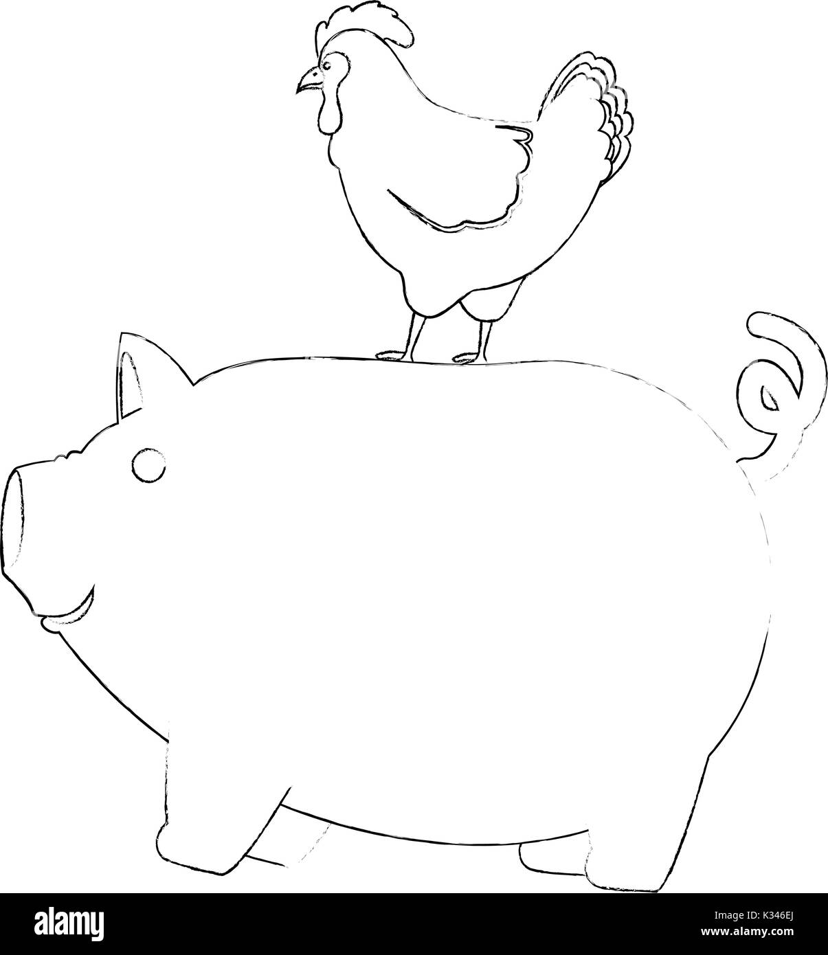 Hen icon simple element Cut Out Stock Images & Pictures - Alamy