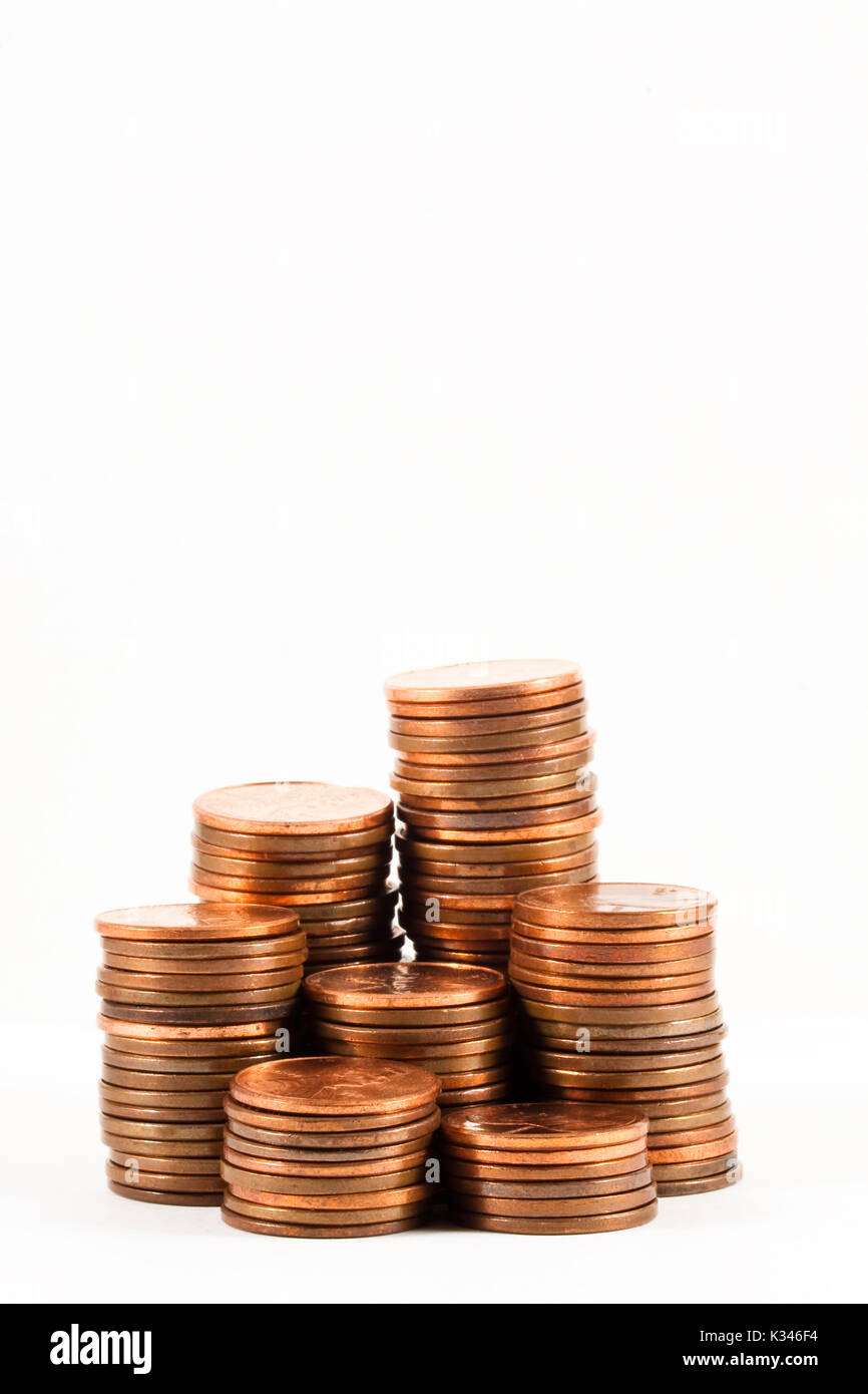 Stacks of pennies hi-res stock photography and images - Alamy