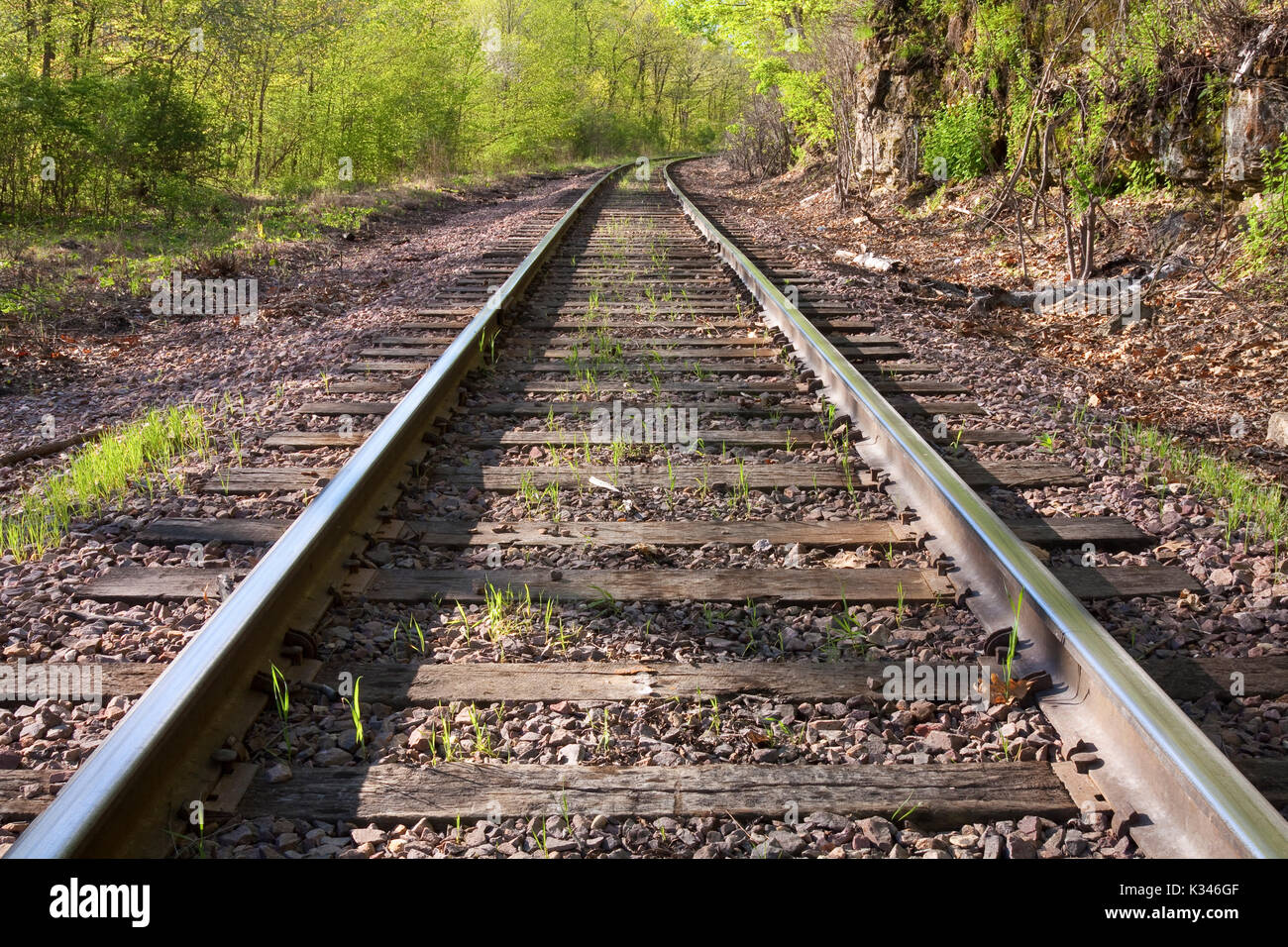 Railroad Track Scene Stock Photo - Alamy