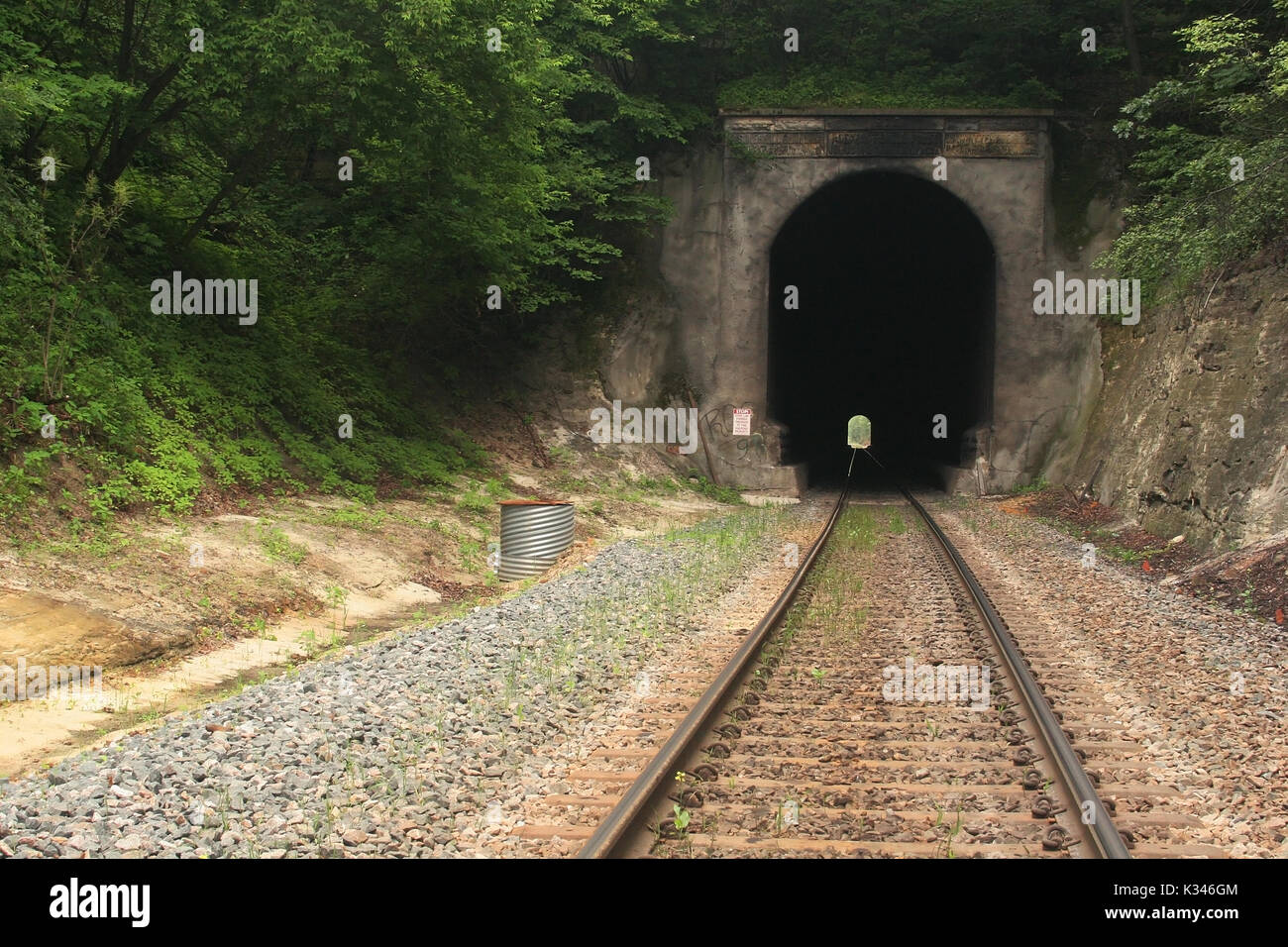 Railroad Track Tunnel Stock Photo - Alamy