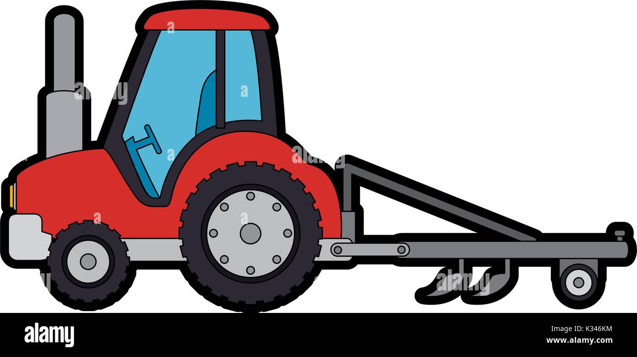 Farm tractor with rake Stock Vector Image & Art - Alamy