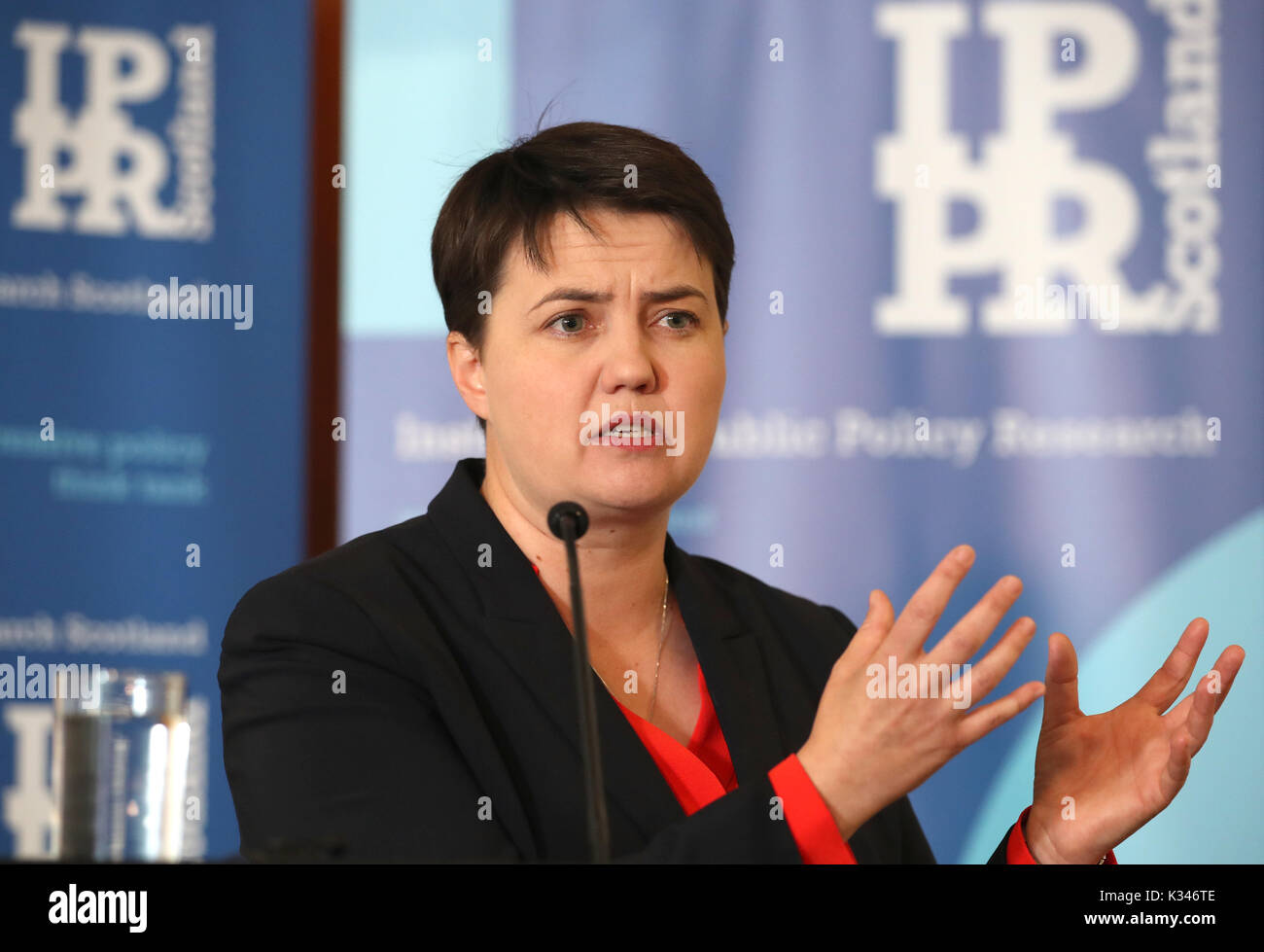 Scottish Conservative party leader Ruth Davidson delivers a speech to ...