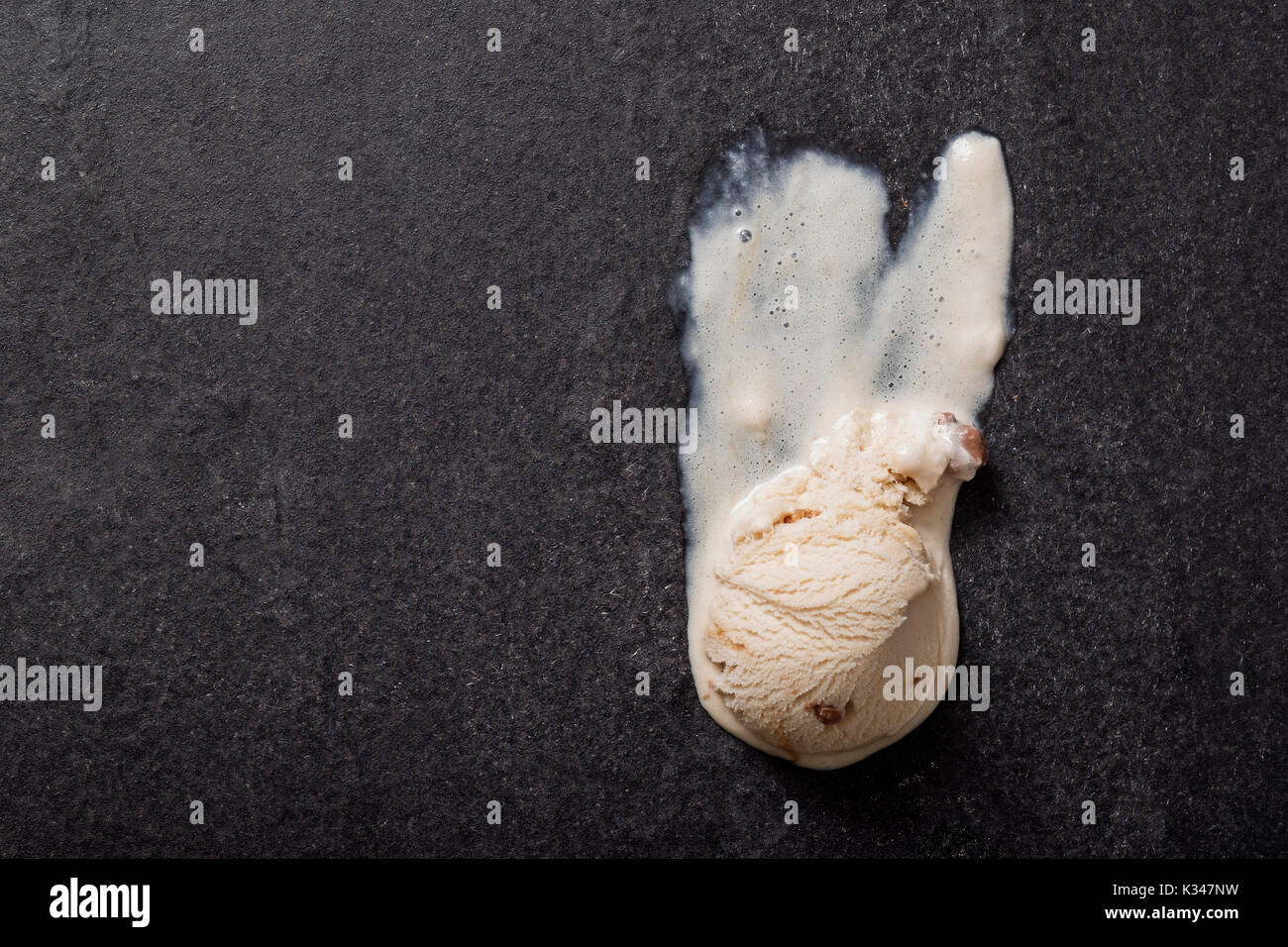 Melting Scoop of Ice Cream on a Hot Summers Day Stock Photo - Alamy