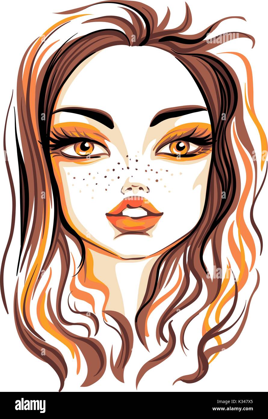 Vector Beautiful Fashion Girl Stock Vector Image And Art Alamy