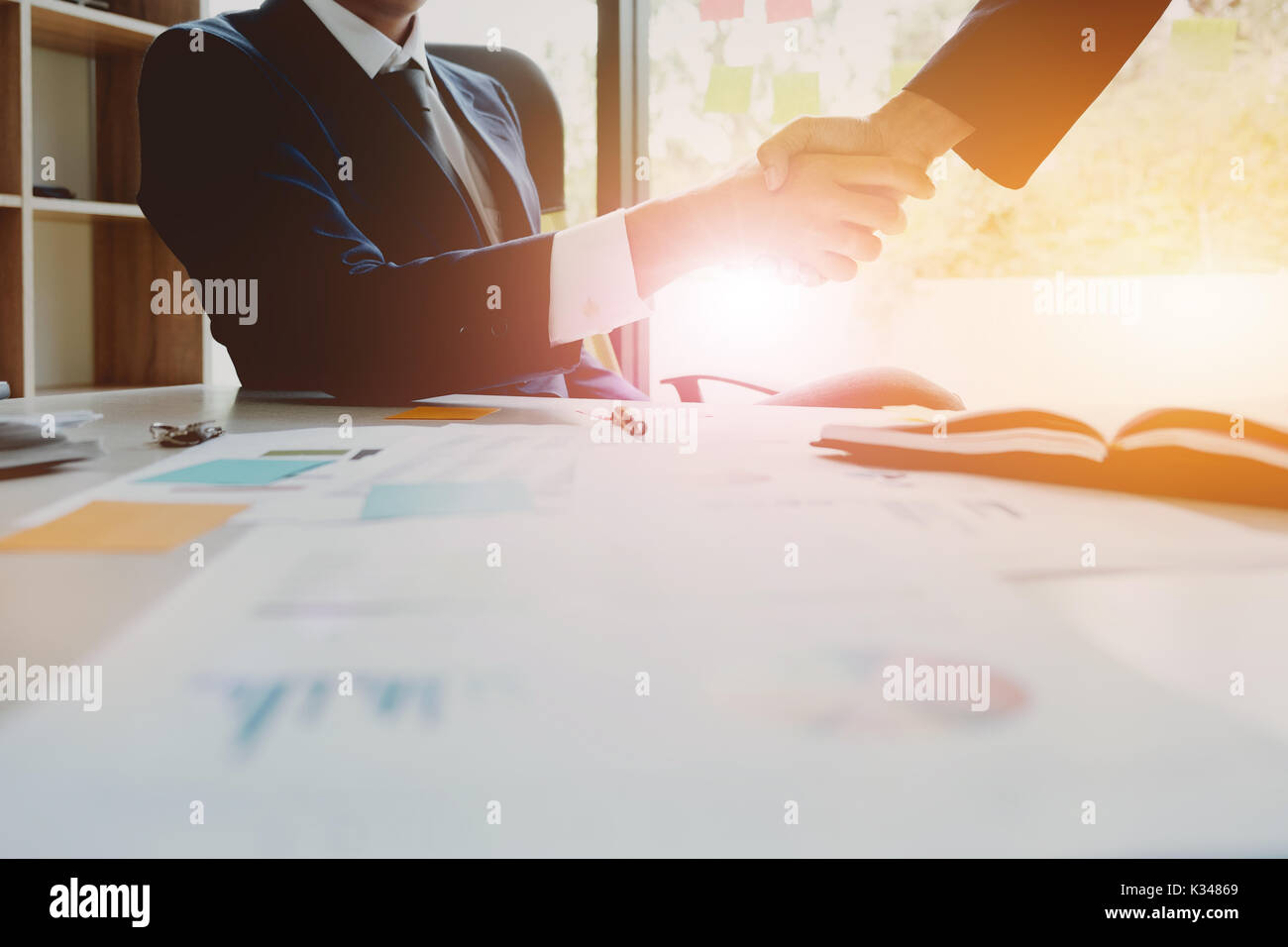 Business partnership meeting concept. Image businessmans handshake ...