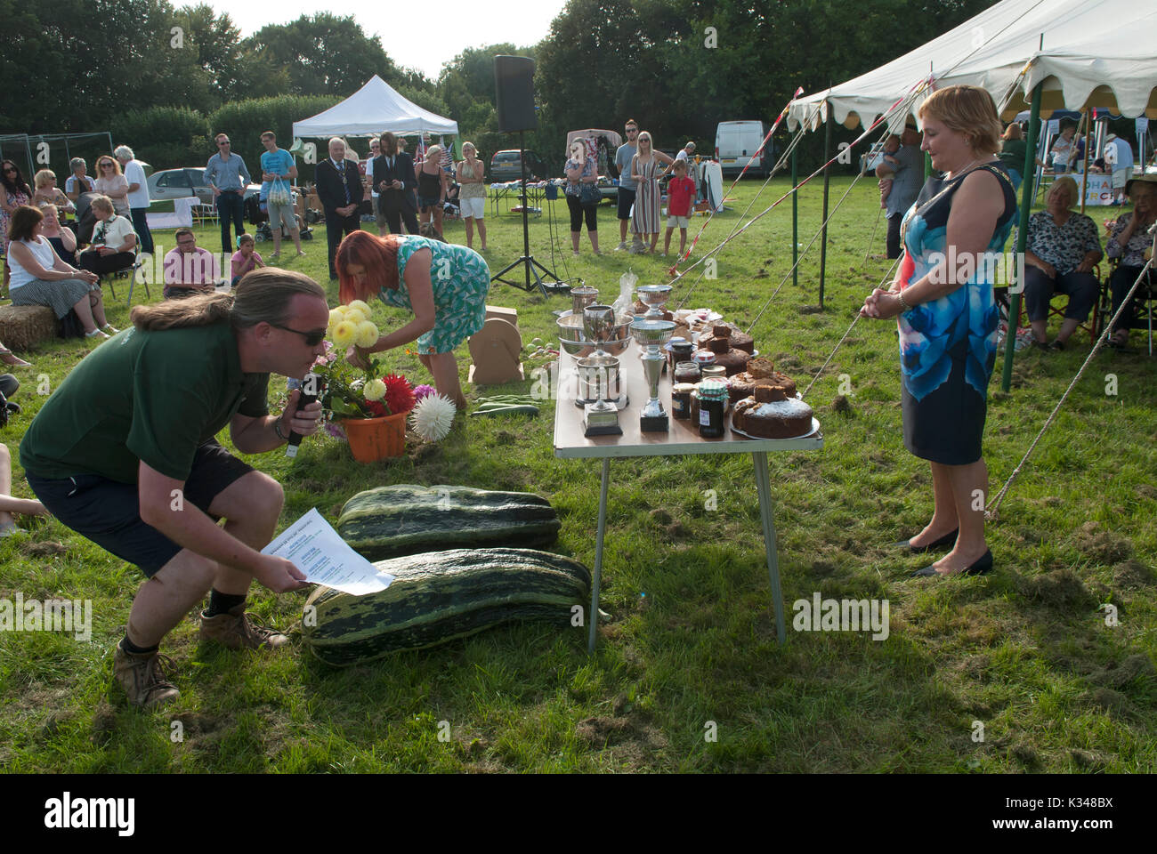 Village fete uk summer Cudham Kent 2010s. Prize winning huge over sized ...