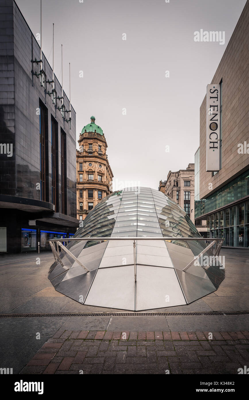 Glasgow, Scotland metro station entrance St. Enoch Stock Photo - Alamy
