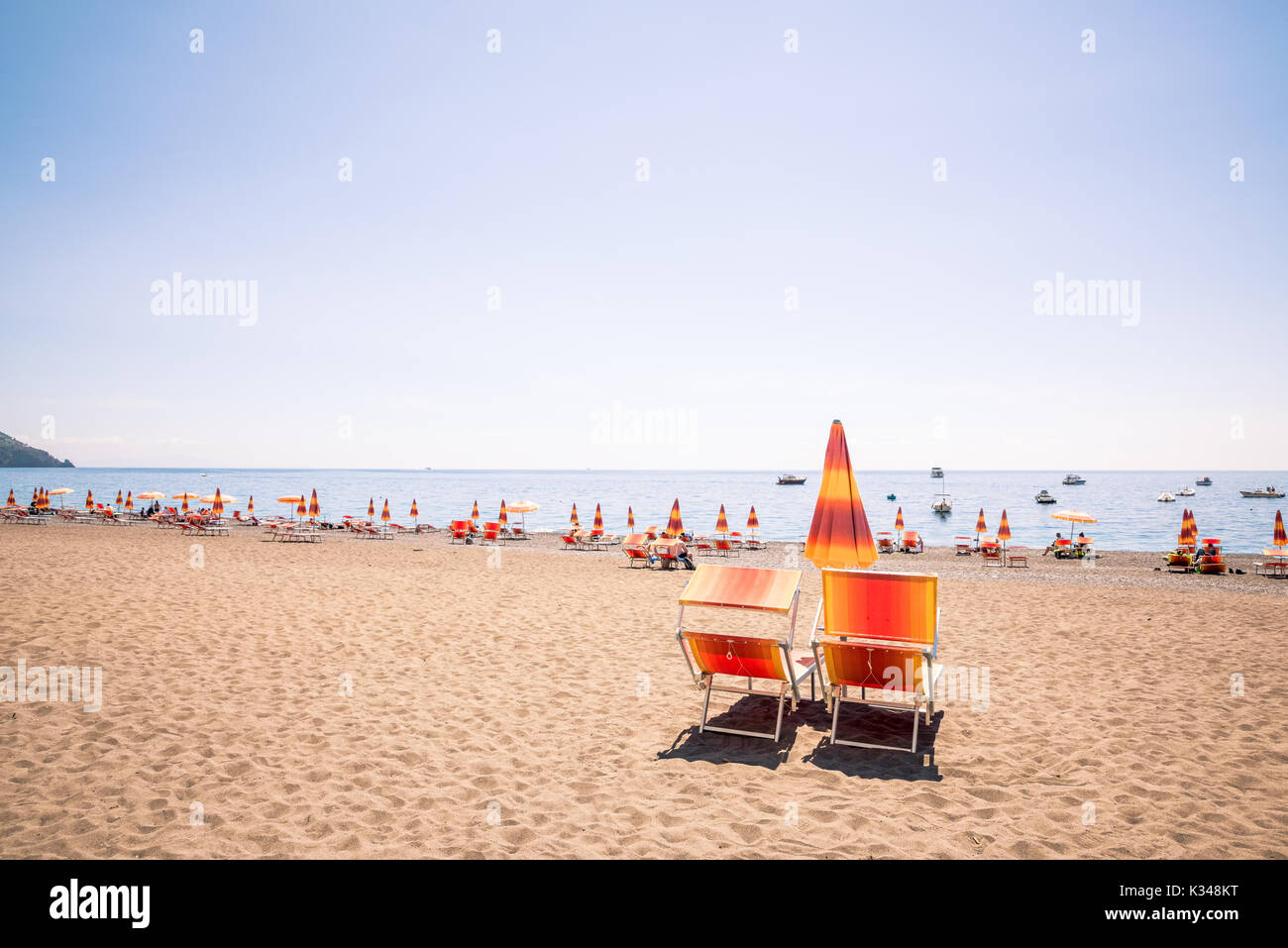 Italian riviera beach Amalfi coast Stock Photo - Alamy