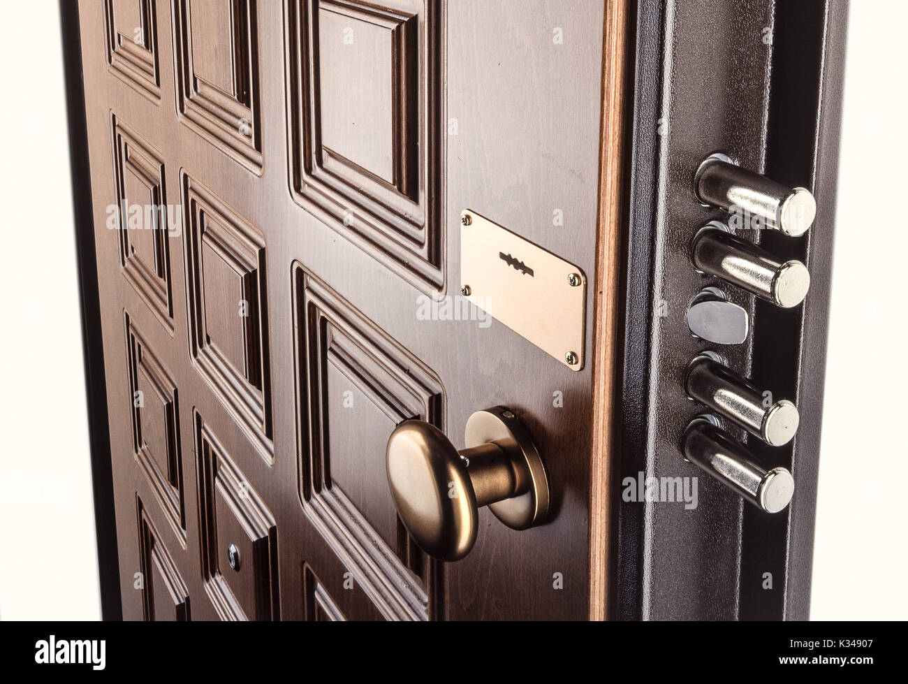 lock of a security door Stock Photo - Alamy