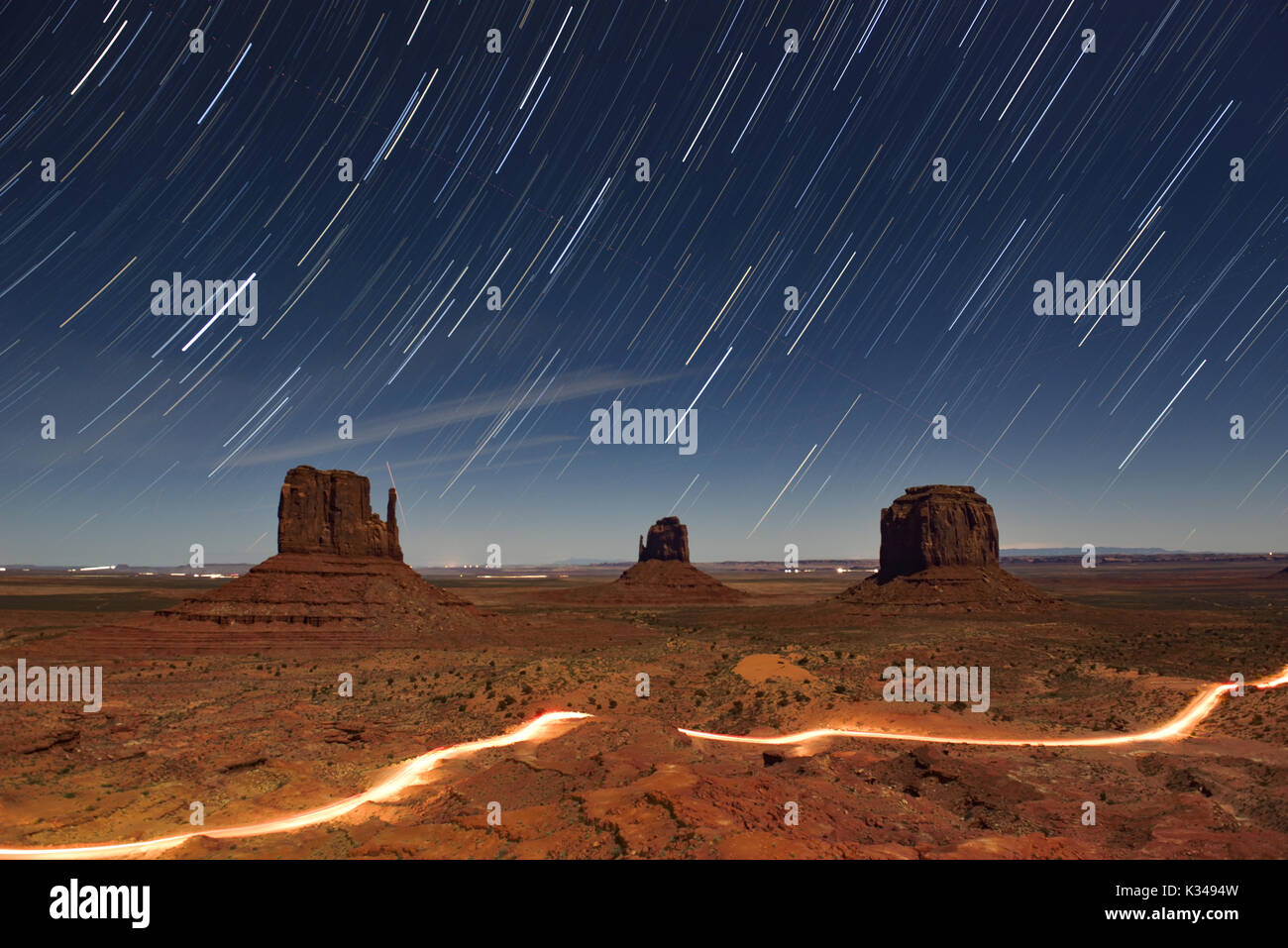 Stars in Monument Valley Stock Photo - Alamy