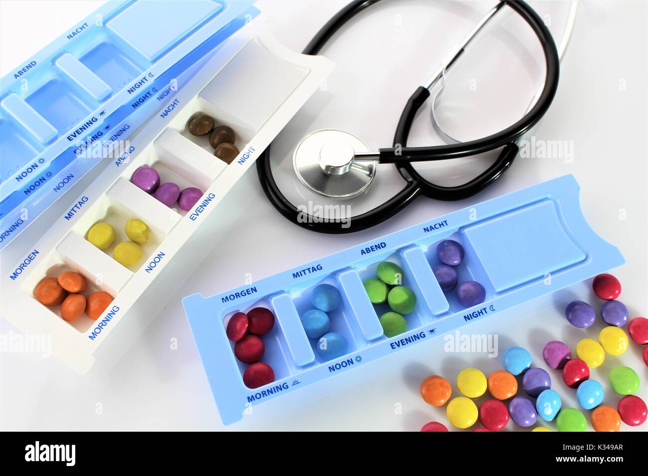 Pillbox Medication Organizer High Resolution Stock Photography and ...