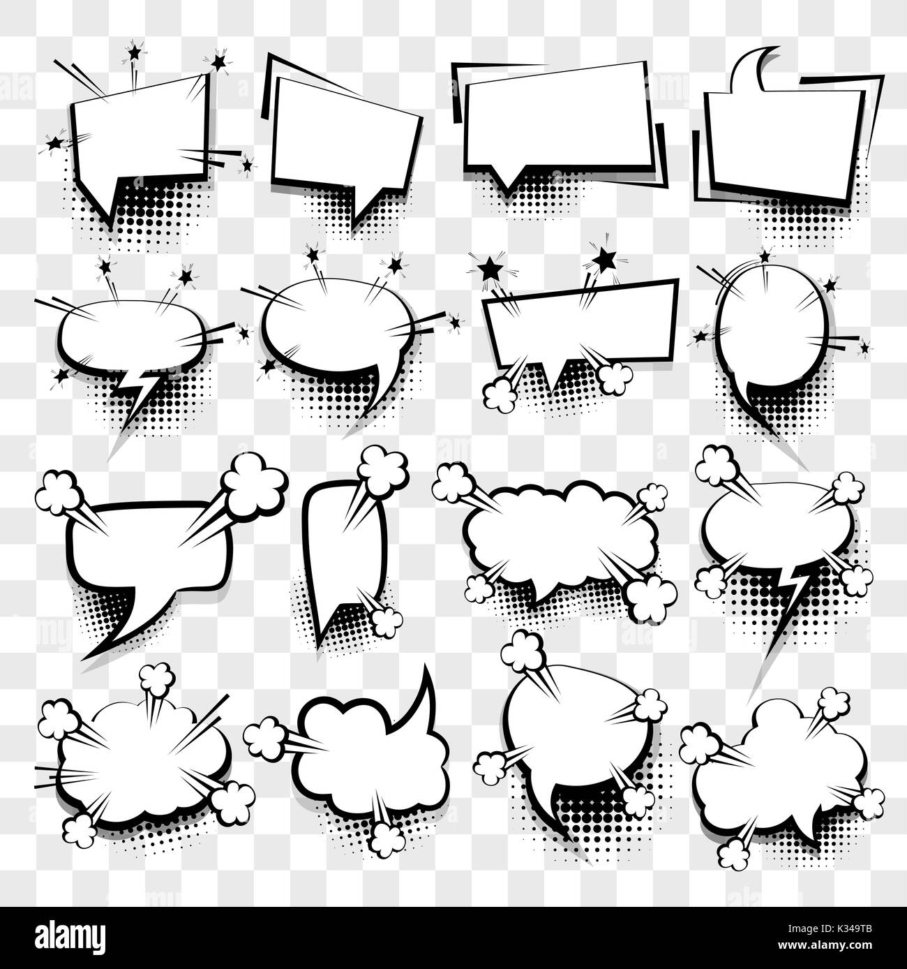 Comic empty text speech bubble 20 Stock Vector Image & Art - Alamy