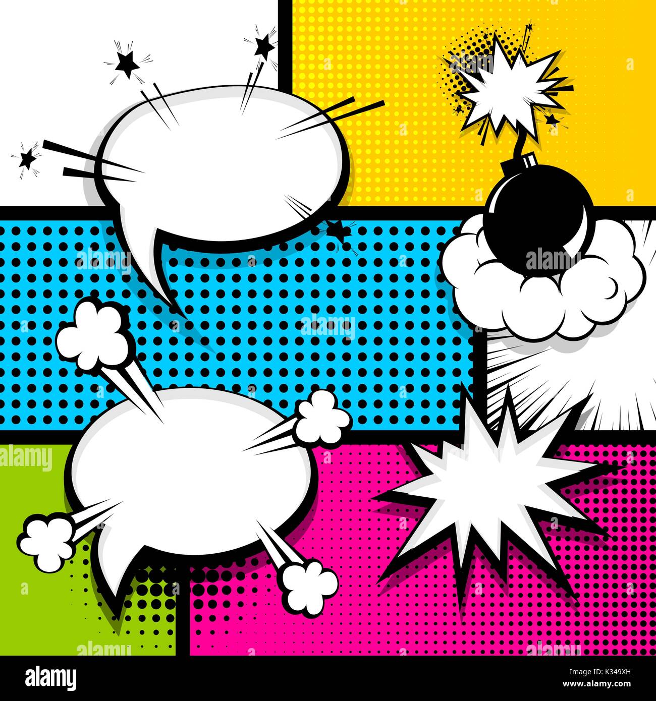 Cartoon strip bomb hi-res stock photography and images - Alamy