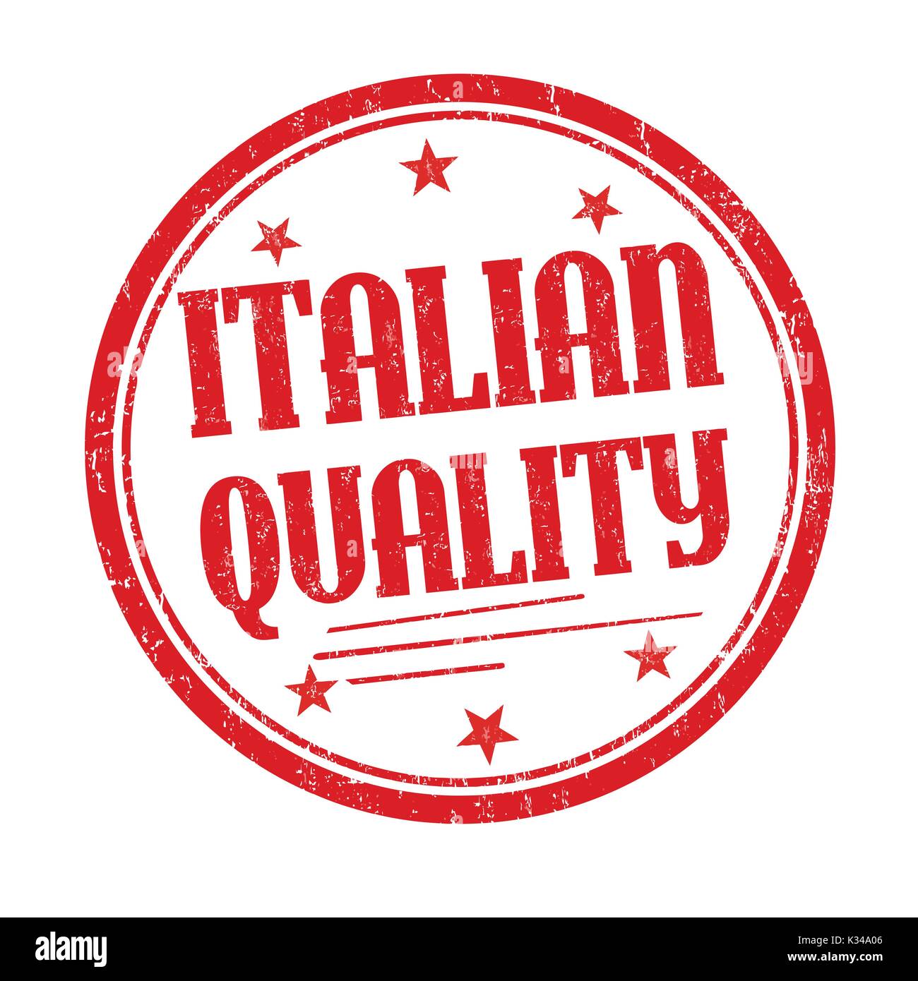 Italian quality grunge rubber stamp on white background, vector ...