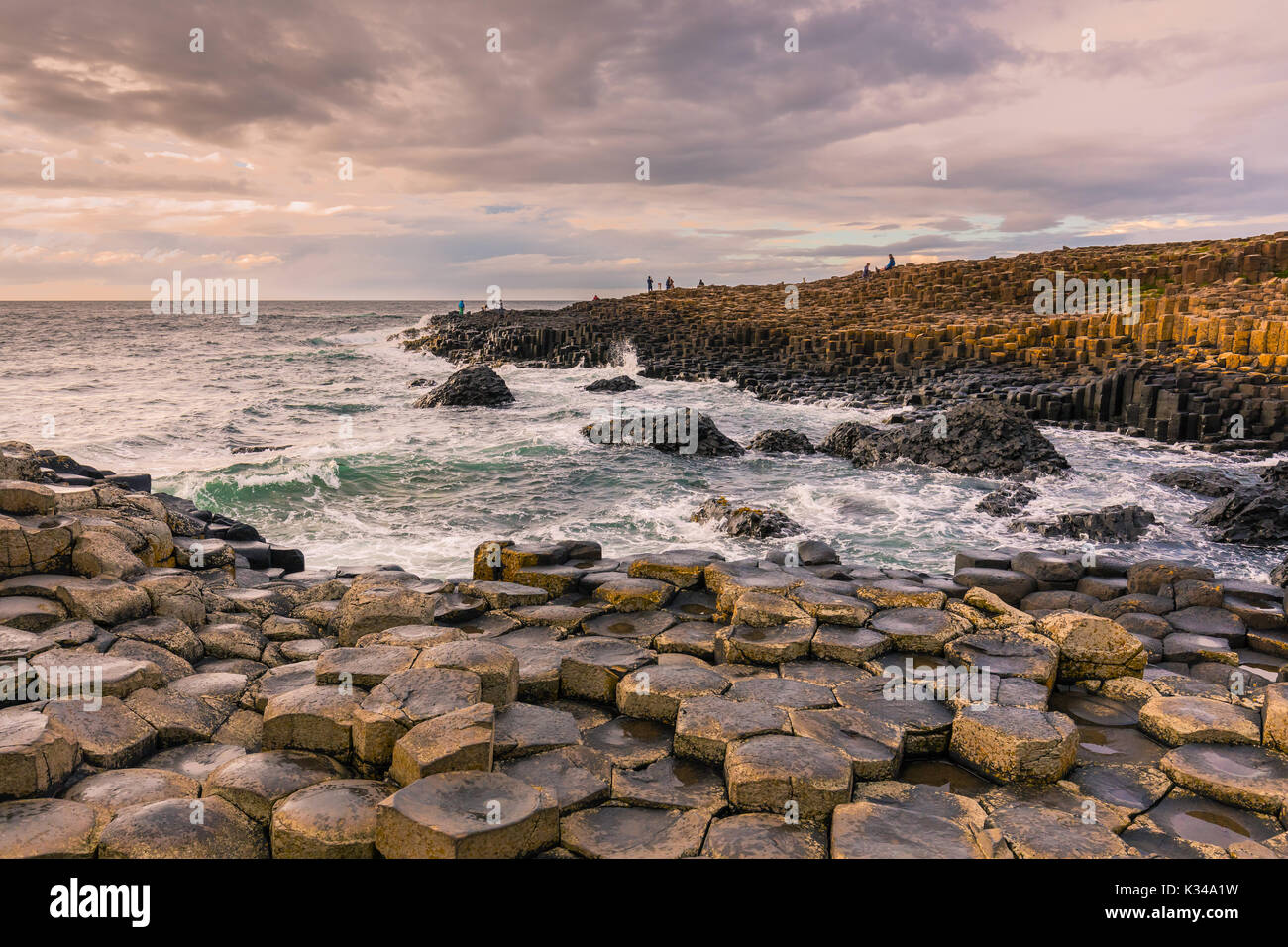 The Giant's Causeway is an area of about 40,000 interlocking basalt ...