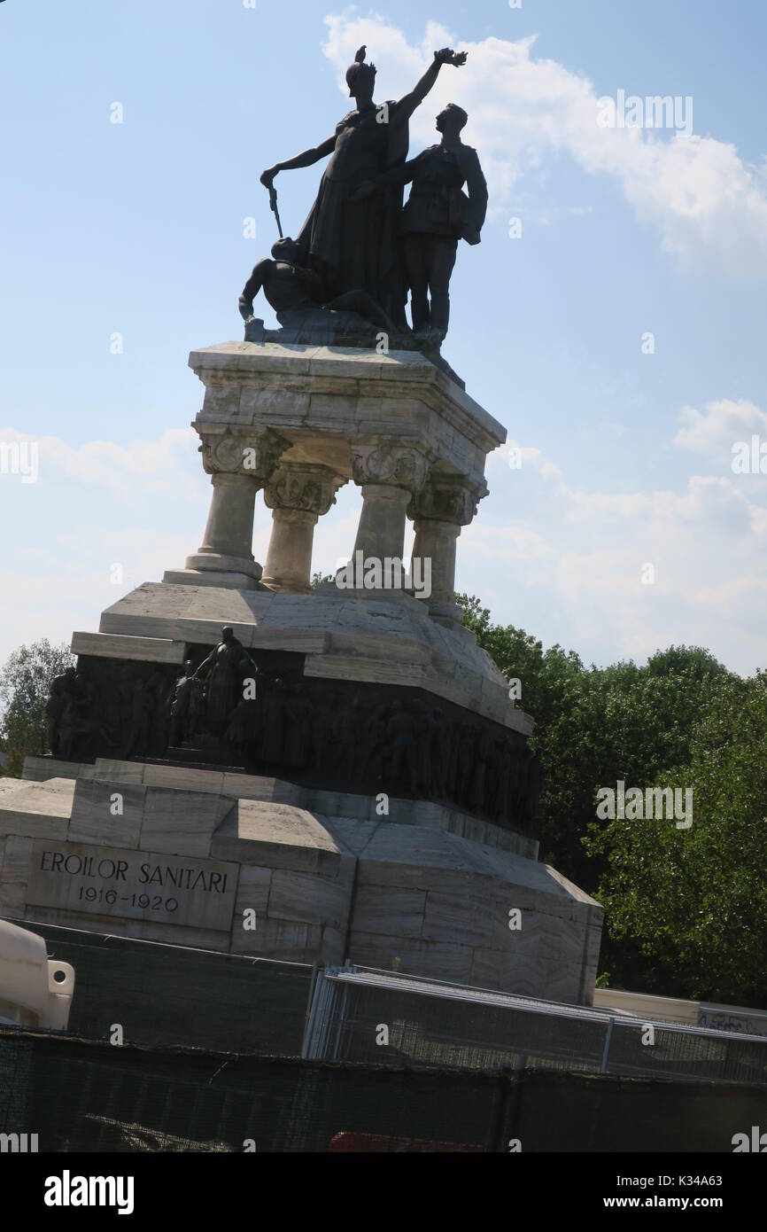 Statue in Bucharest, Romania Stock Photo - Alamy