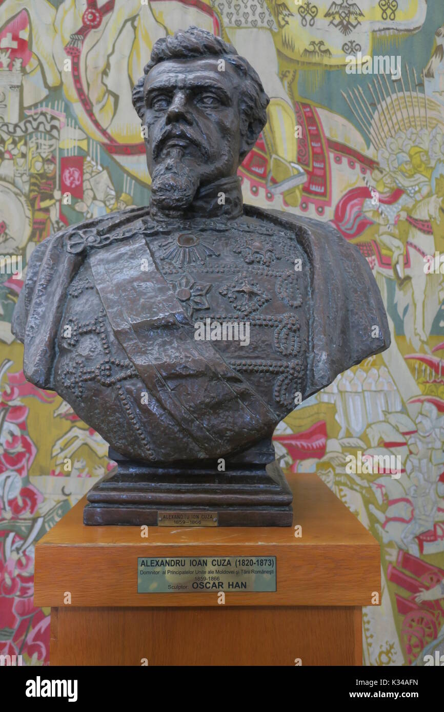 Bust of Alexandru Ioan Cuza, Prince of Moldavia, Prince of Wallachia ...