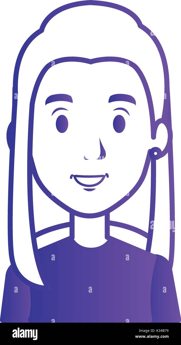 beautiful woman avatar character vector illustration design Stock ...