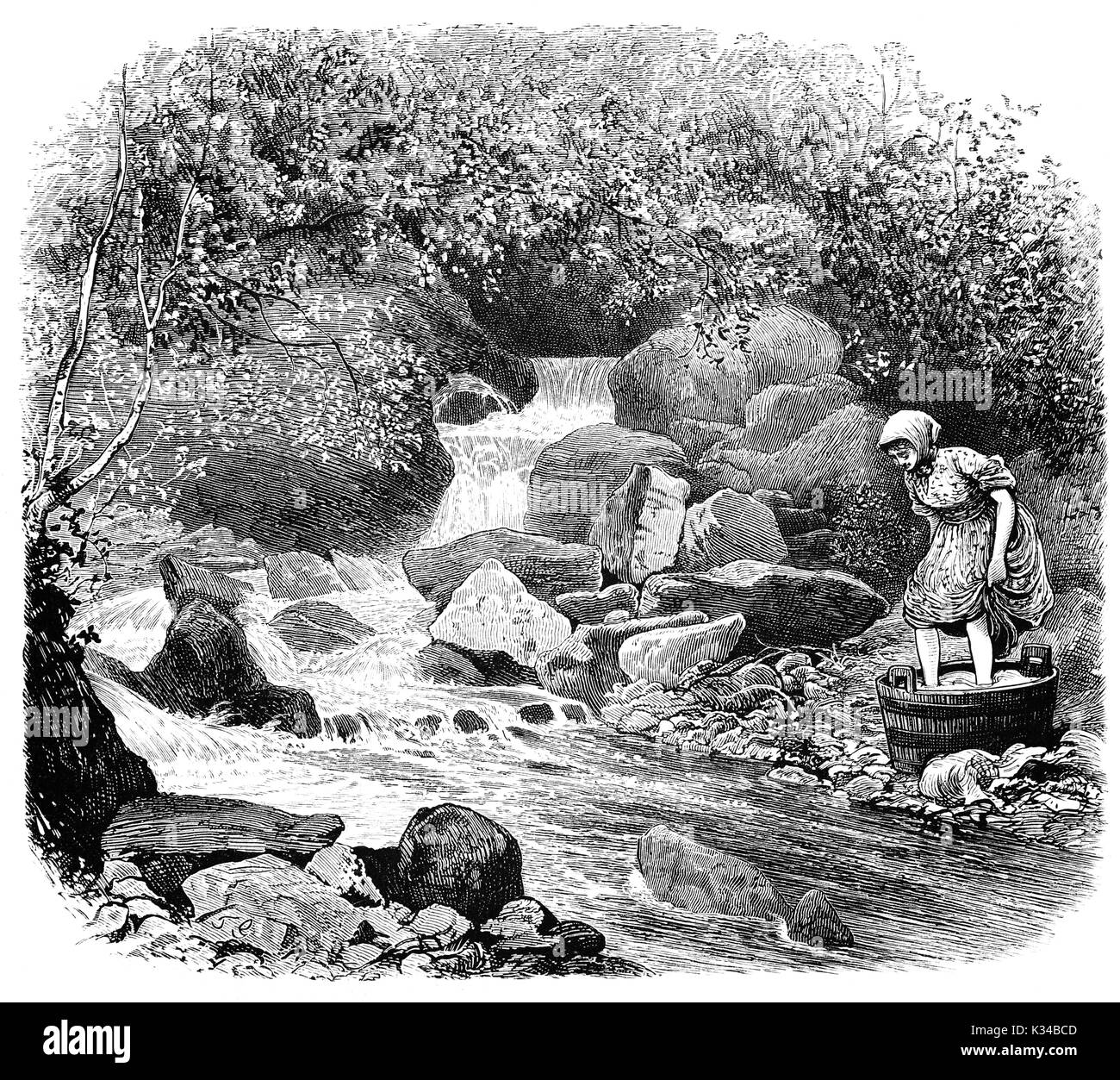 Country side river Black and White Stock Photos & Images - Alamy