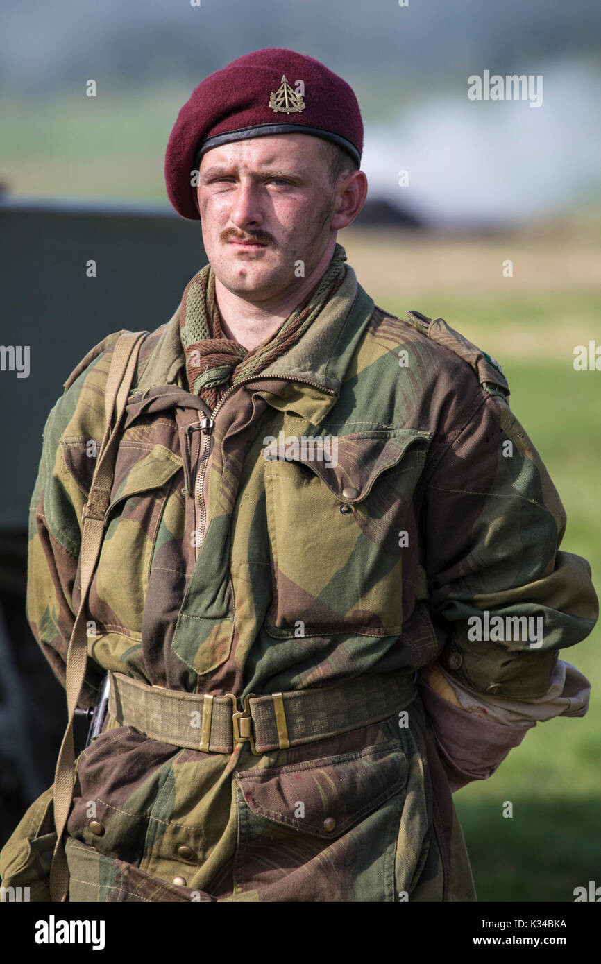 KENT, UK - AUGUST 28TH 2017: Actor posing as a British soldier from the ...