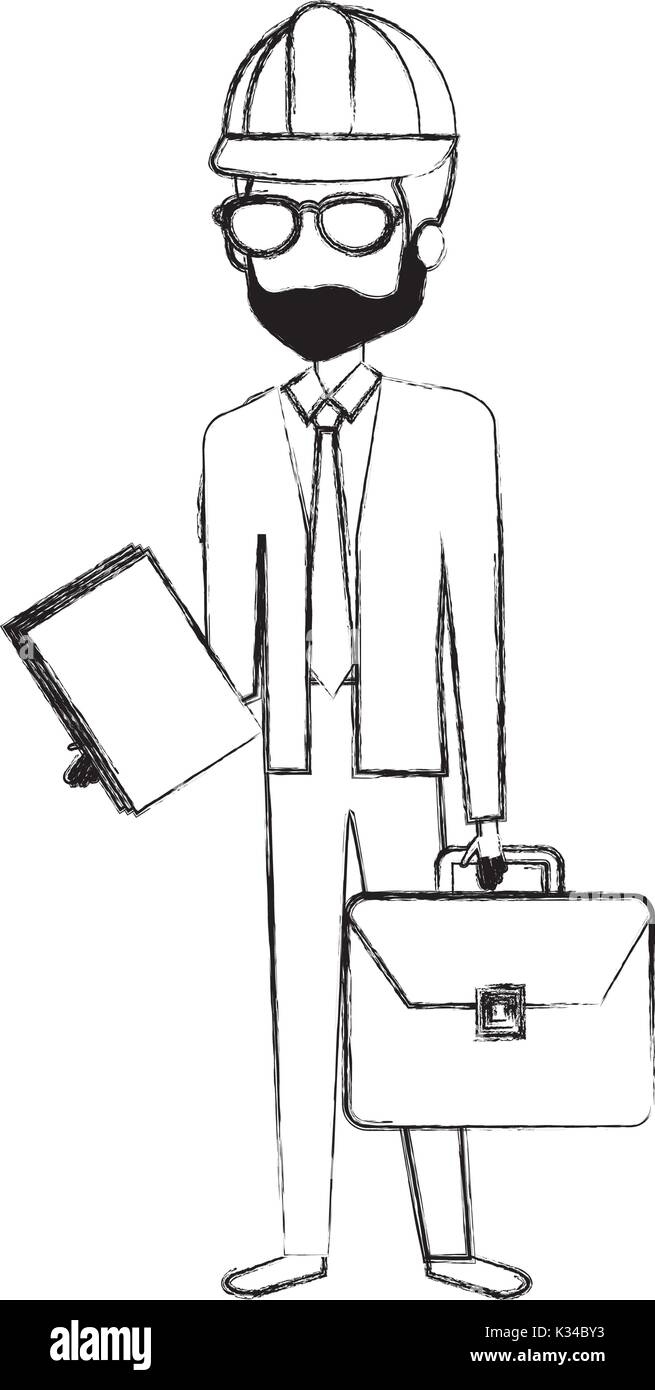 elegant engineer avatar character vector illustration design Stock ...