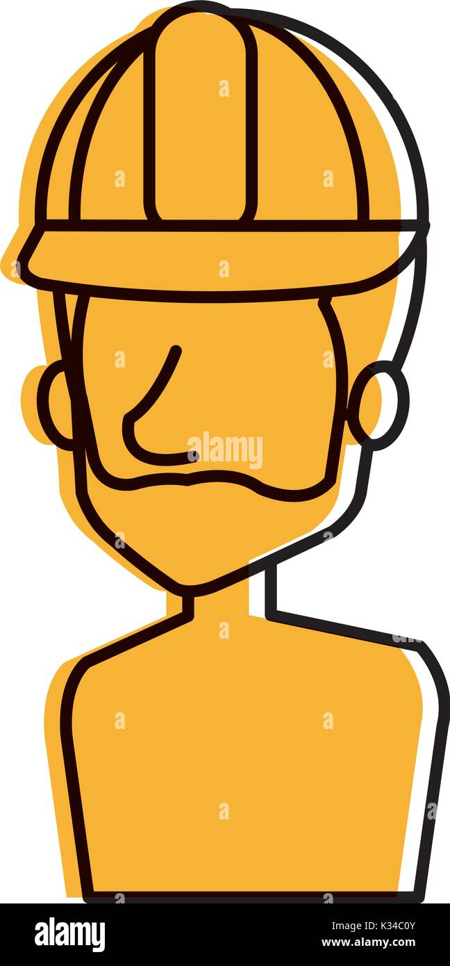 repairman builder shirtless avatar character vector illustration design ...