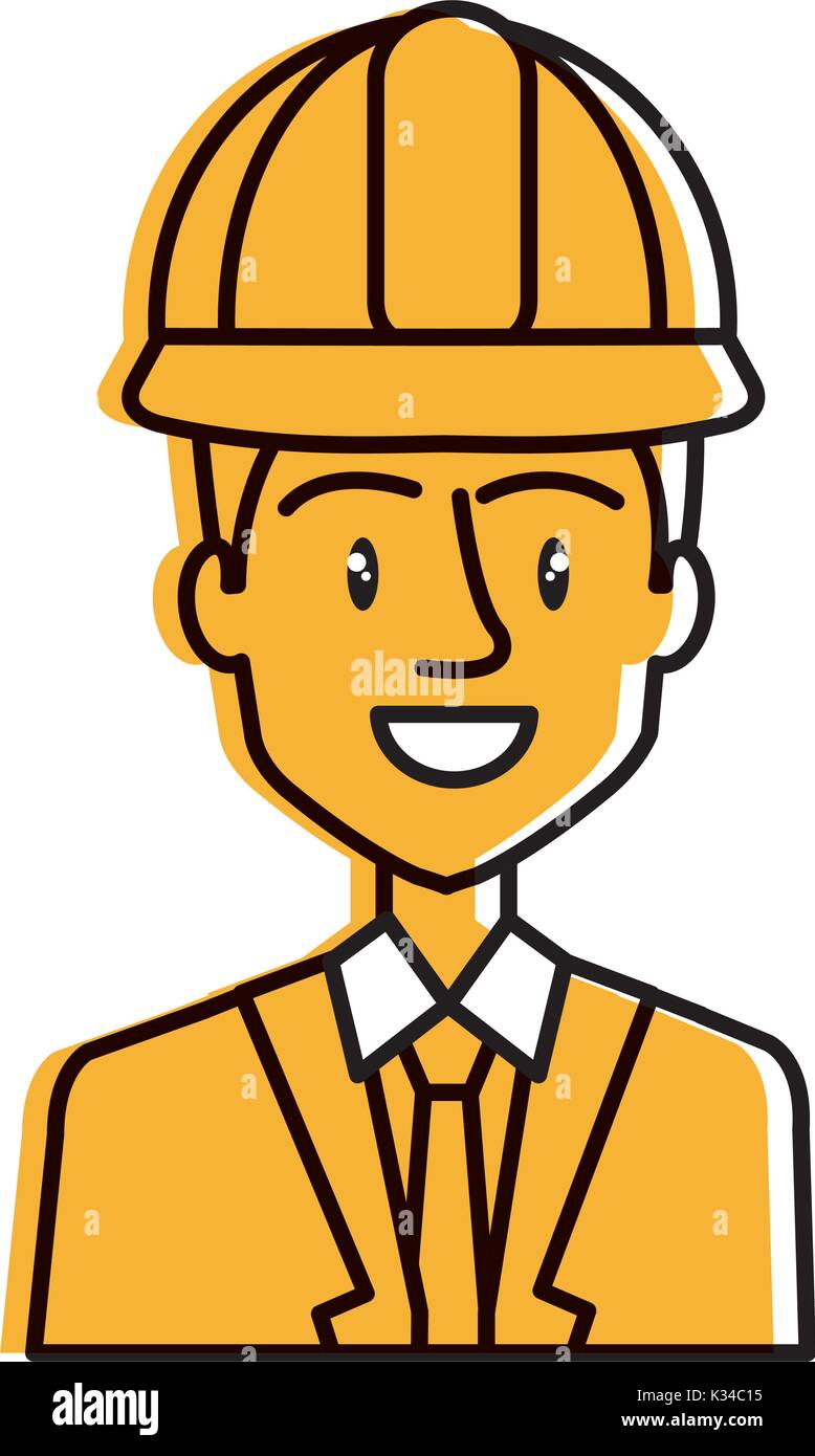 elegant engineer avatar character vector illustration design Stock ...