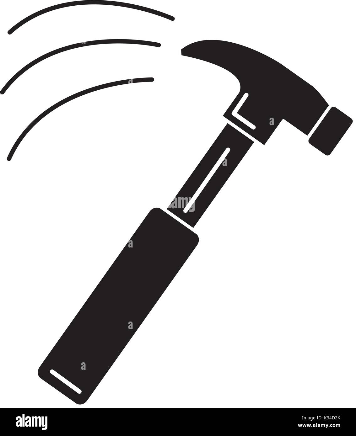 hammer construction isolated icon vector illustration design Stock ...