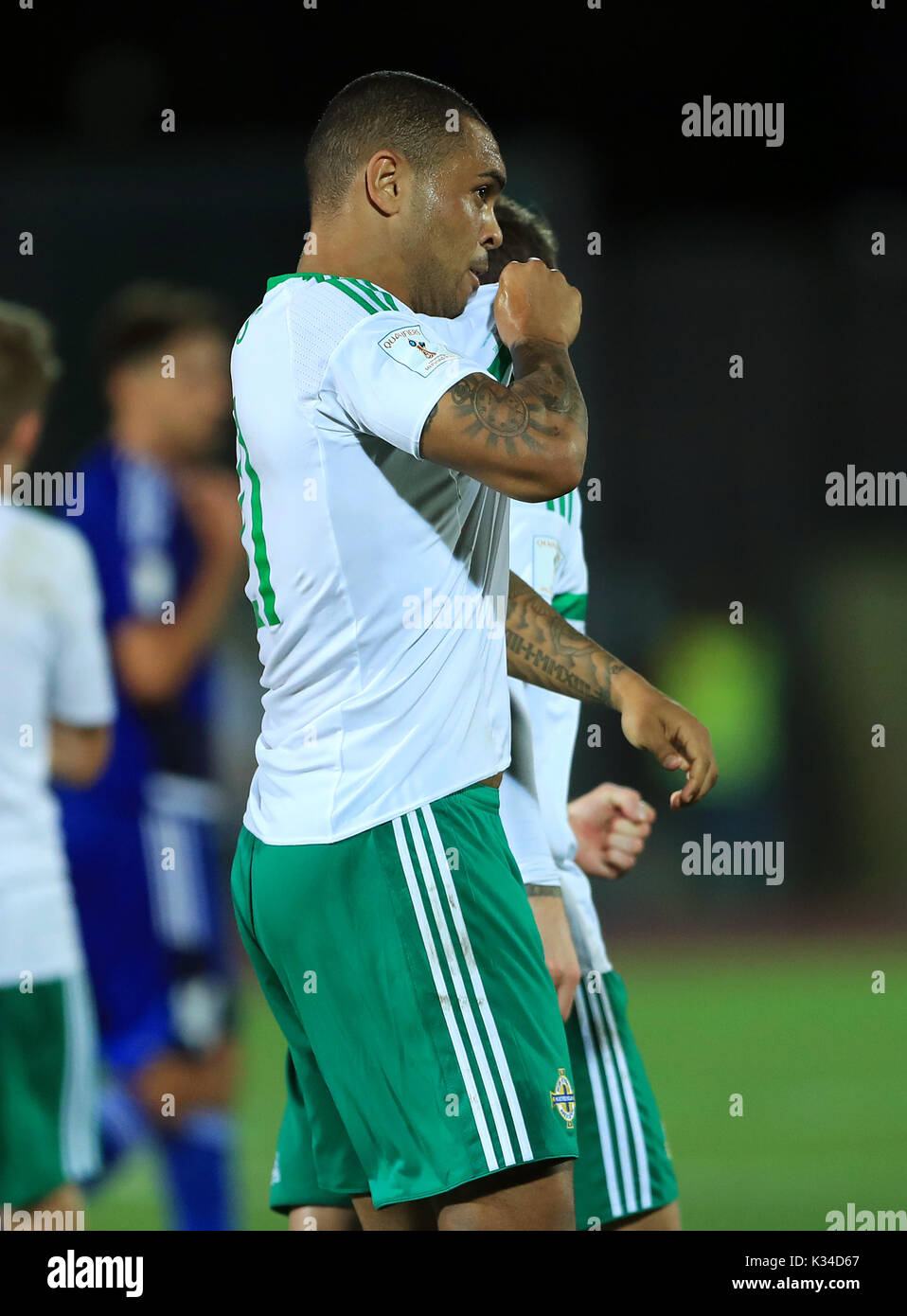 Northern Ireland's Josh Magennis celebrates scoring his side's first ...