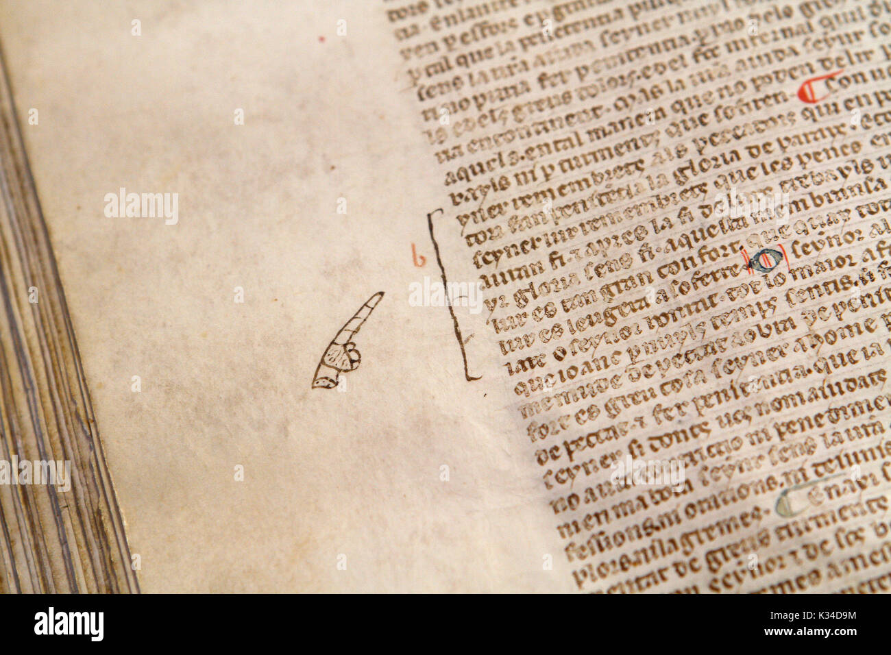 Ancient book handmade writing detail Stock Photo - Alamy