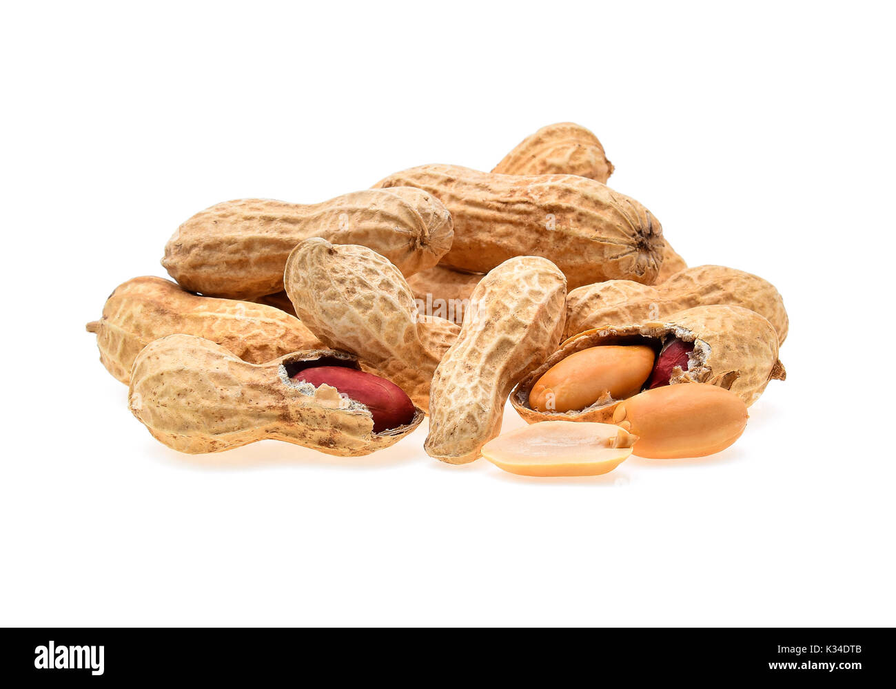 peanuts isolated on white background Stock Photo - Alamy