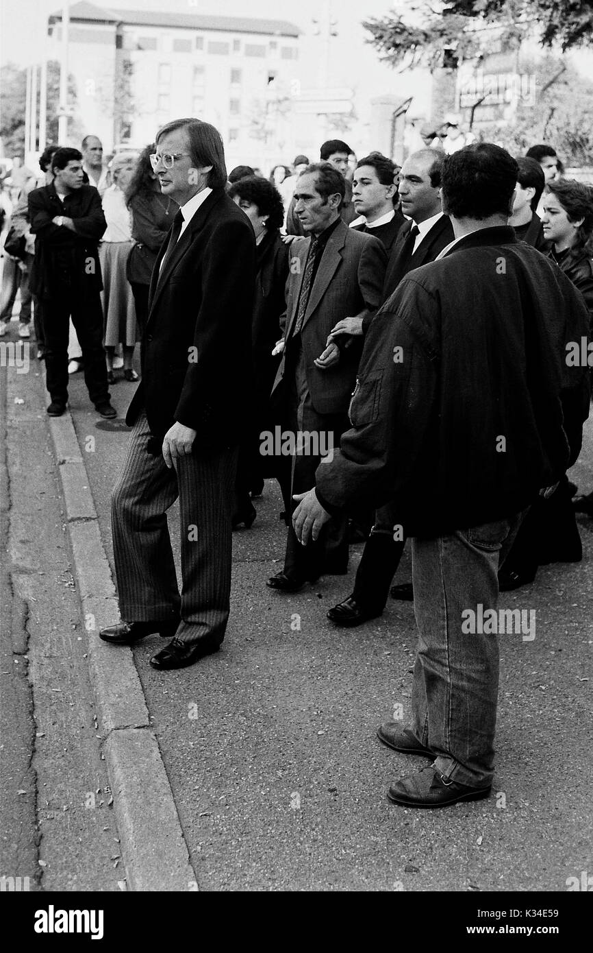 Funerals of Tomas Claudio, killed in a car crash, Vaulx-en-Velin ...