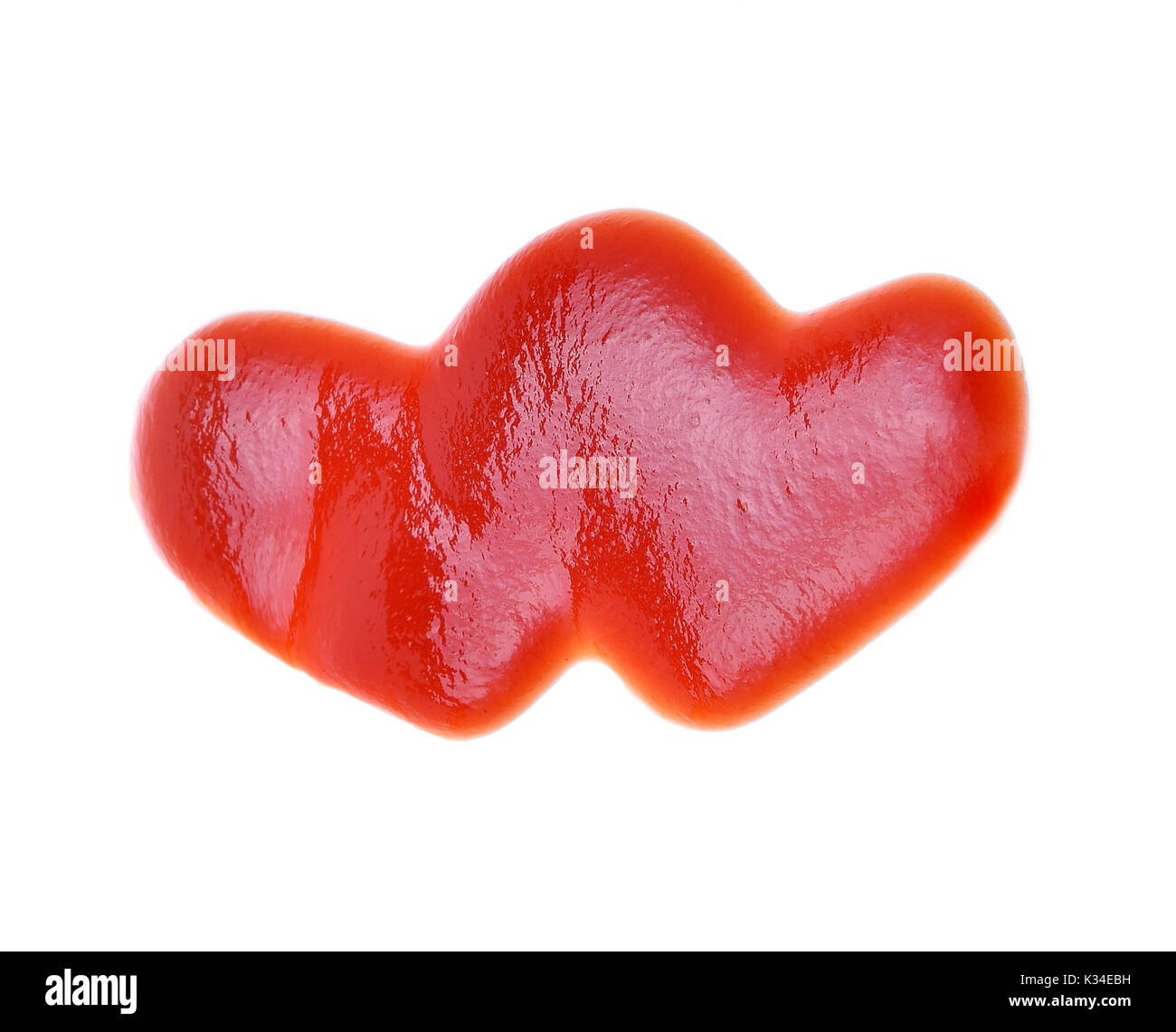 heart of ketchup isolated on white background Stock Photo - Alamy