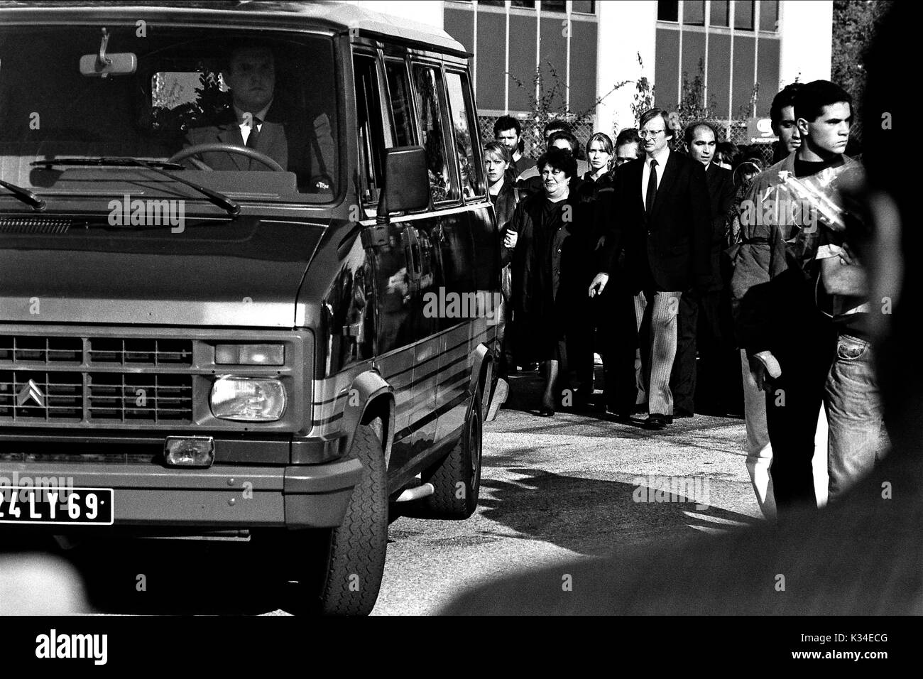 Funerals of Tomas Claudio, killed in a car crash, Vaulx-en-Velin ...