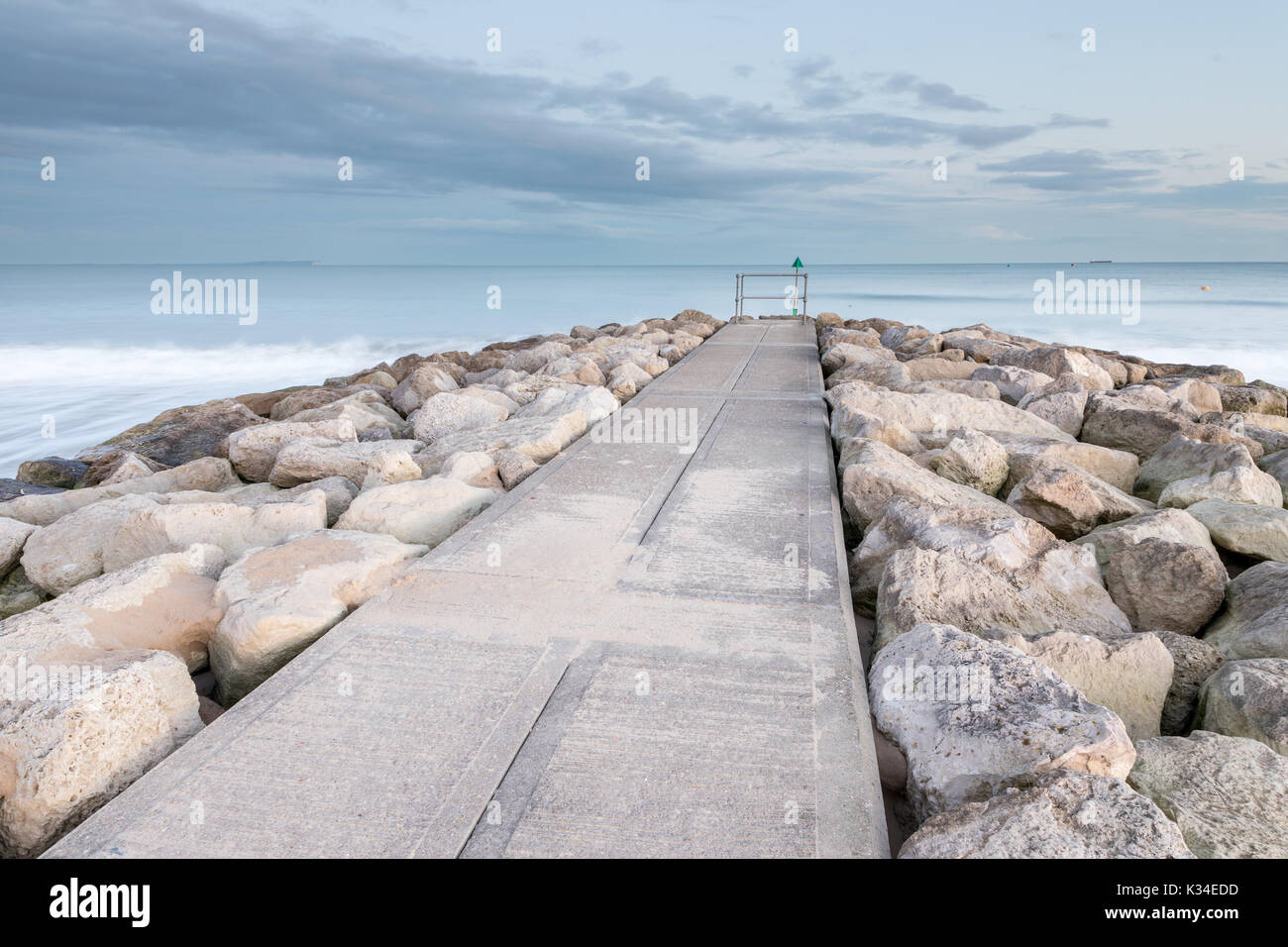 Path to nowhere with barrier at end Stock Photo - Alamy