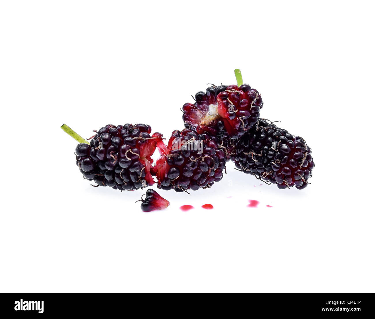 White mulberry branch fruits Cut Out Stock Images & Pictures - Alamy