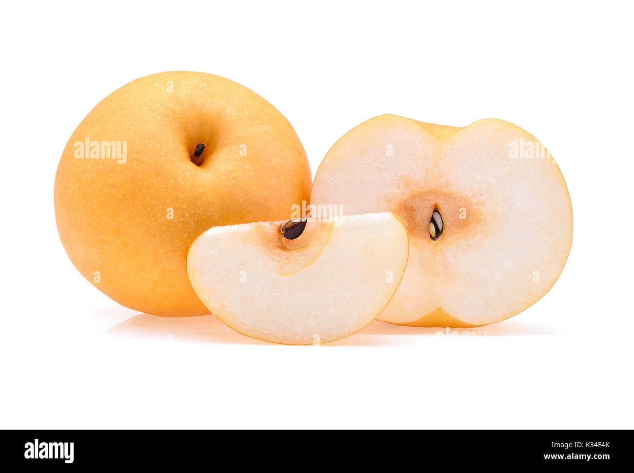 Snow Pear on white background Stock Photo - Alamy