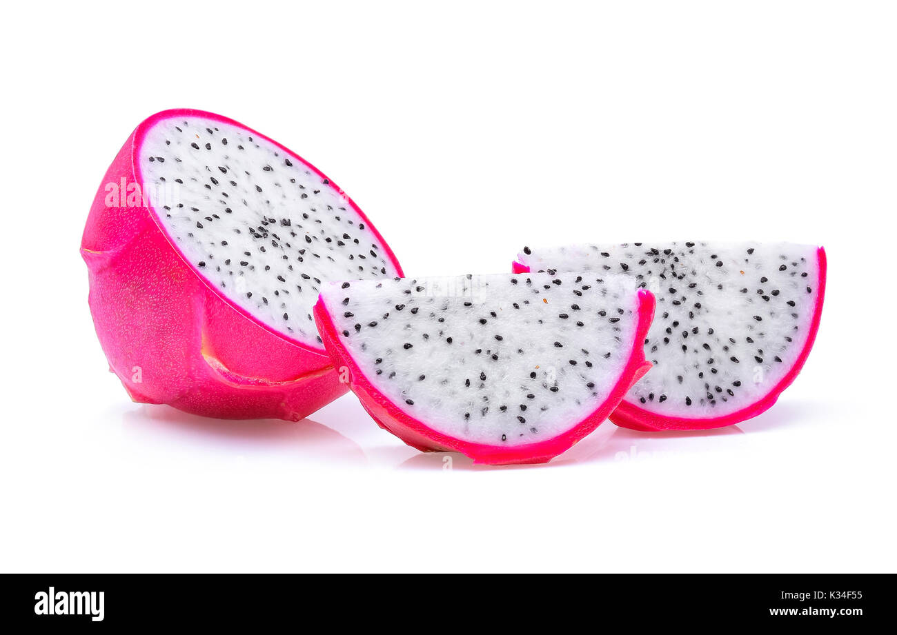 dragon fruit on white background Stock Photo - Alamy