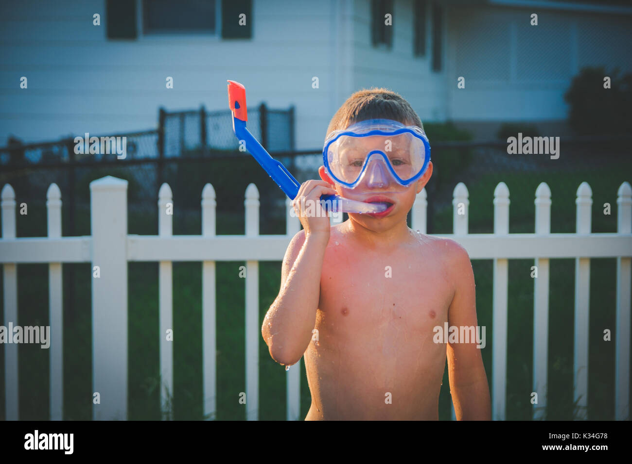 Boy snorkel mask funny hi-res stock photography and images - Alamy