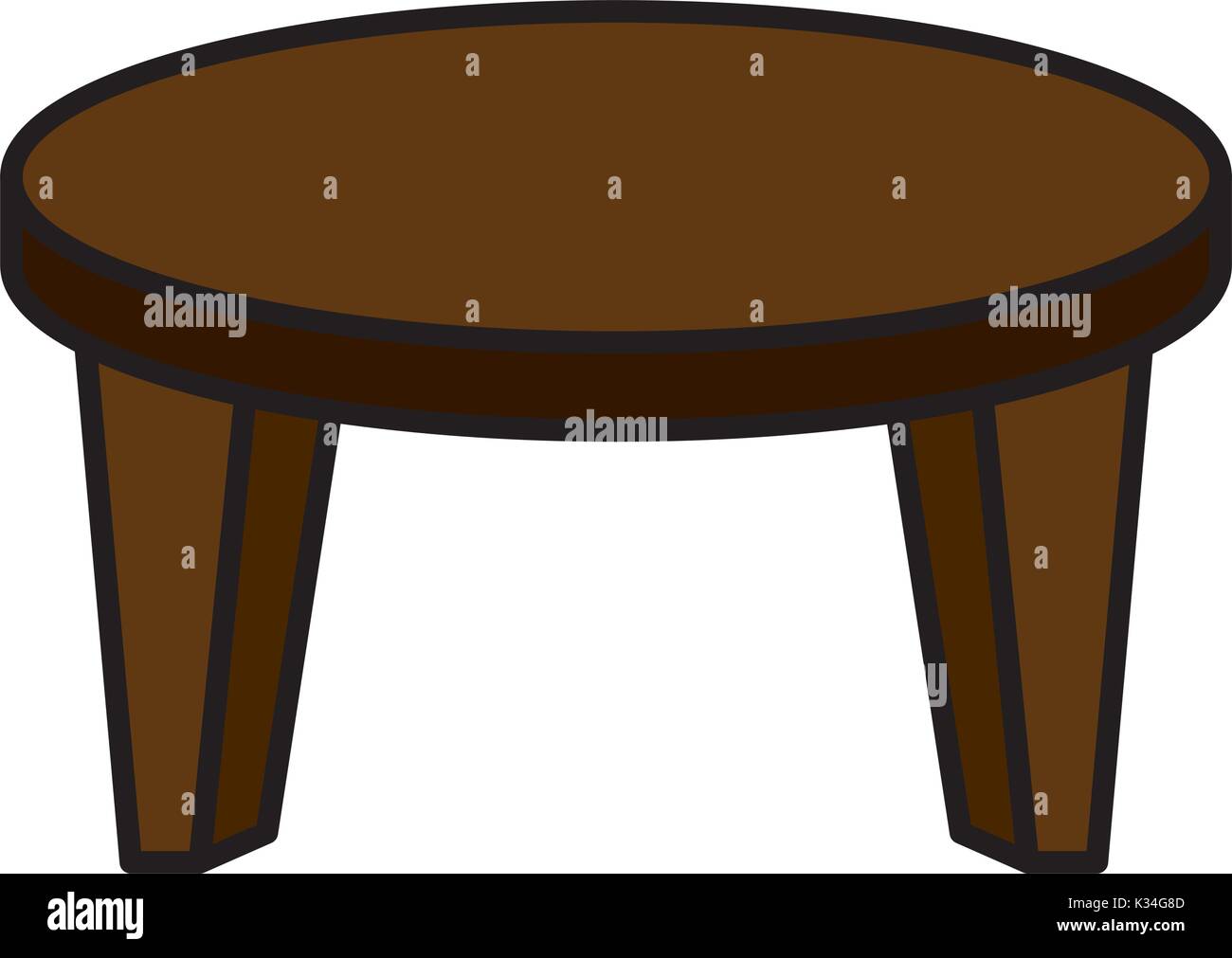 round little table icon vector illustration design Stock Vector Image ...