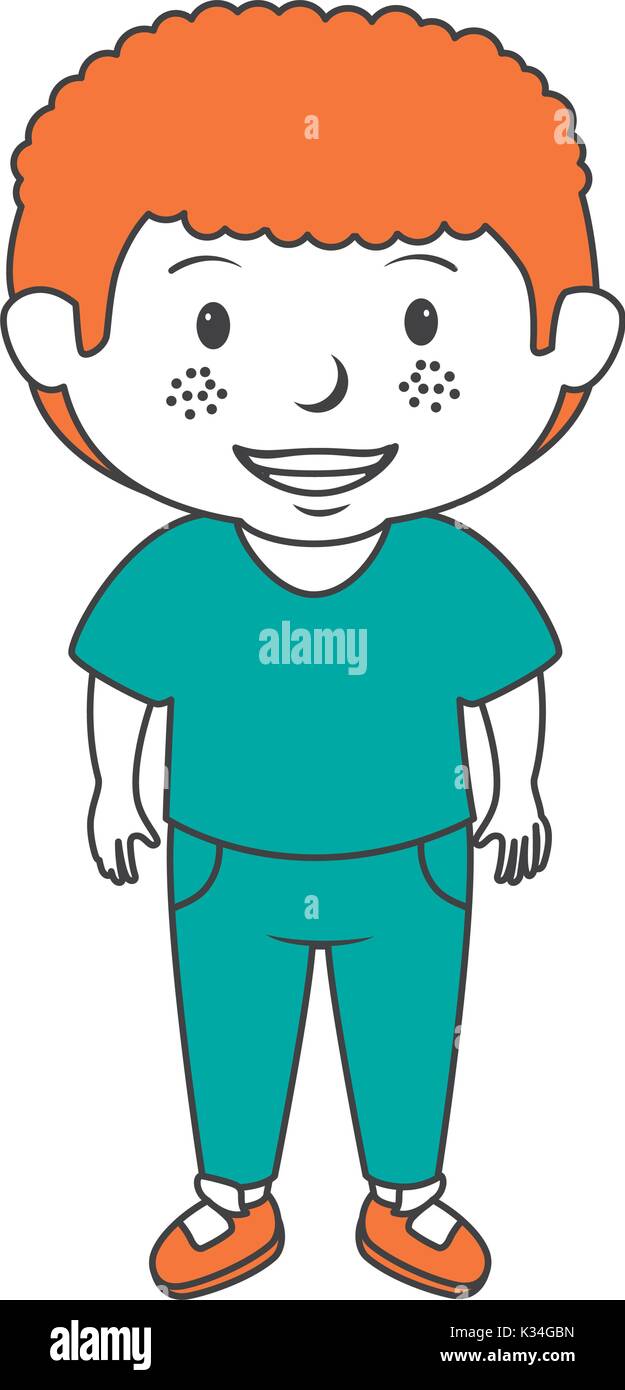 cute little boy character vector illustration design Stock Vector Image ...