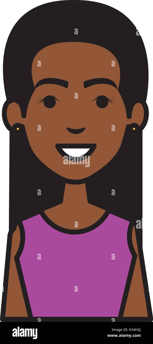 beautiful black woman avatar character vector illustration design Stock ...