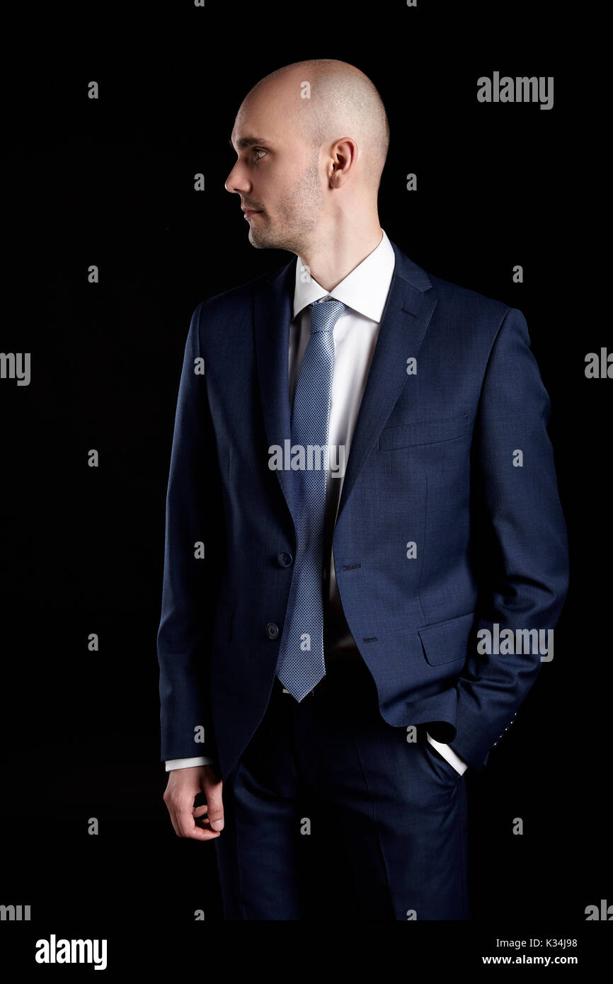 Suit profile standing studio hi-res stock photography and images - Alamy