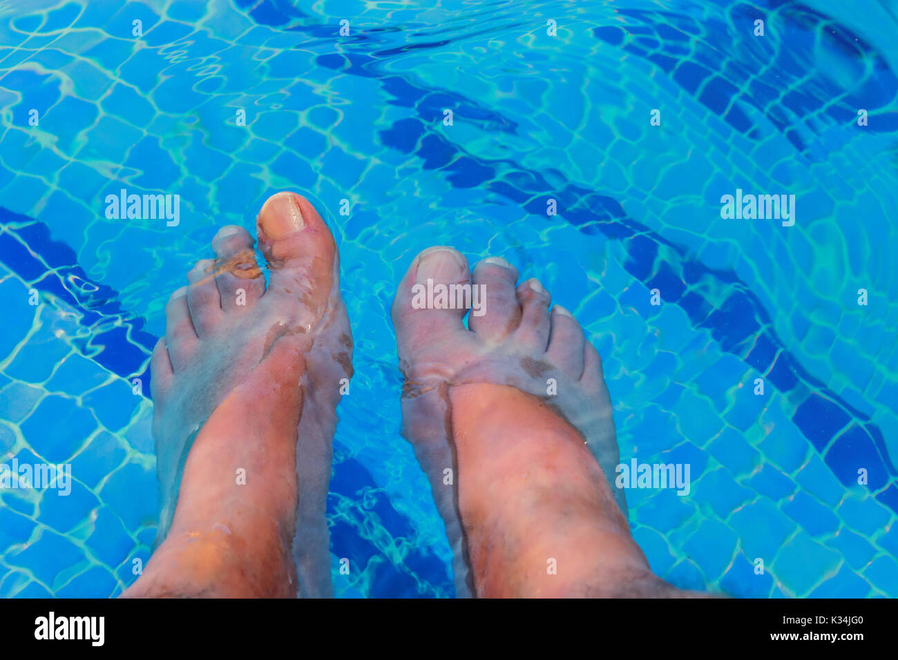 Beautiful feet toes swimming pool hi-res stock photography and images ...