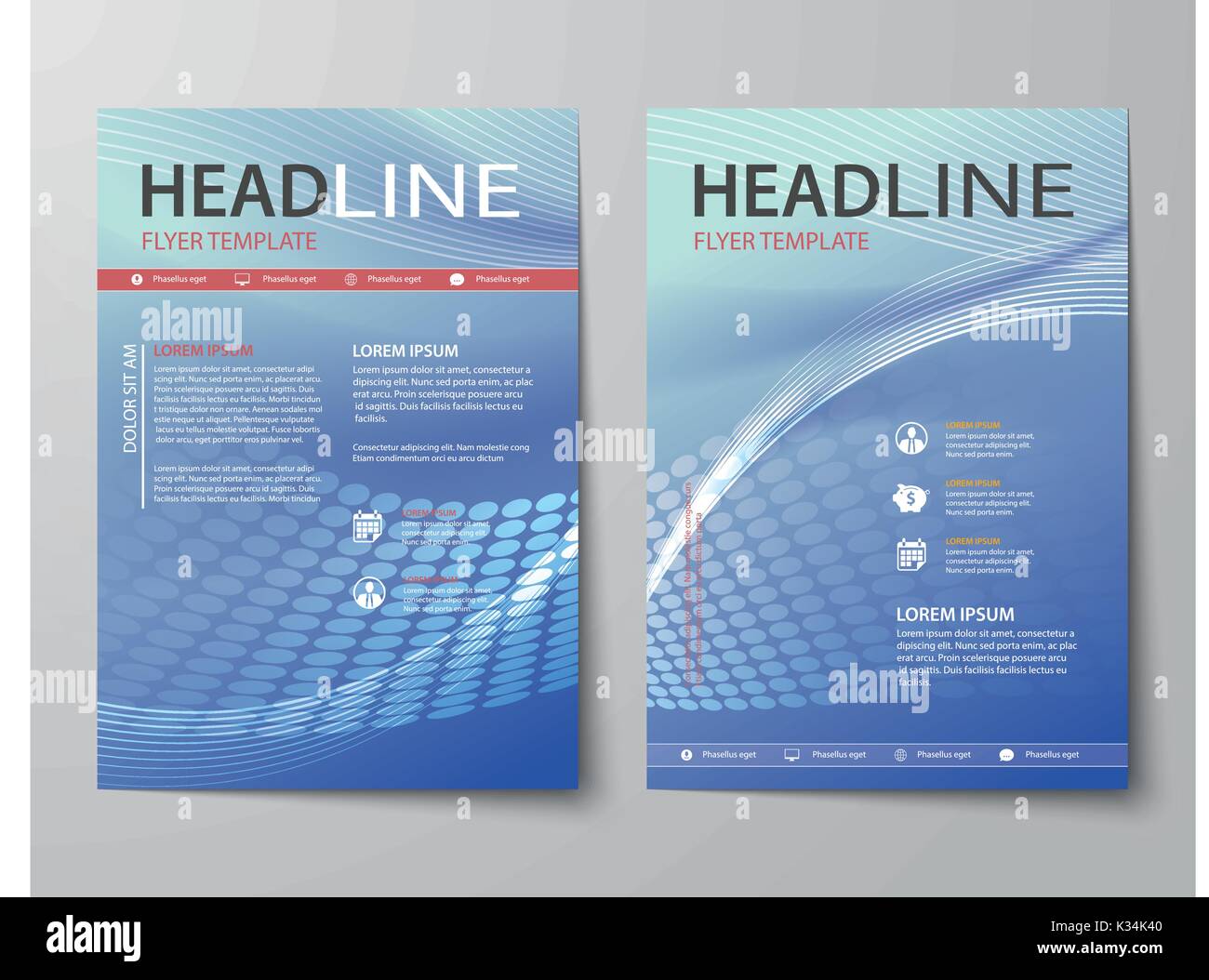 set of abstract business magazine cover , flyer, brochure flat design ...