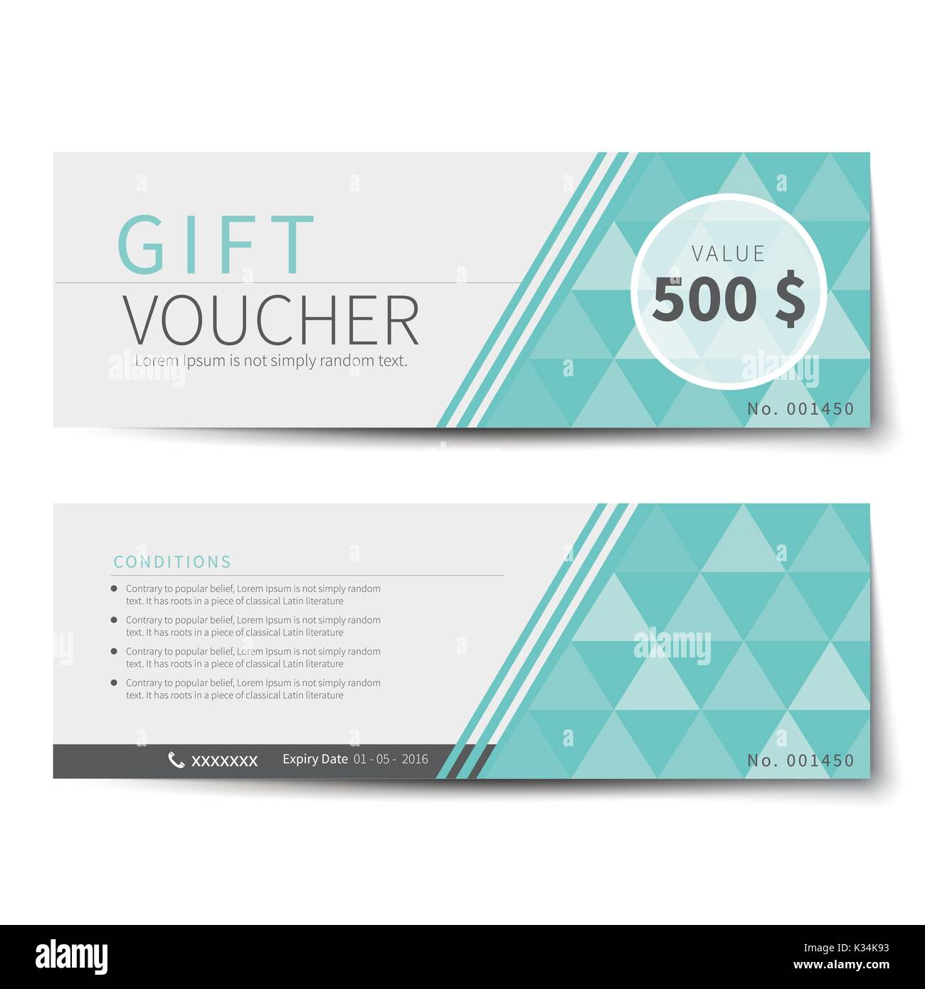 Gift voucher design hi-res stock photography and images - Alamy