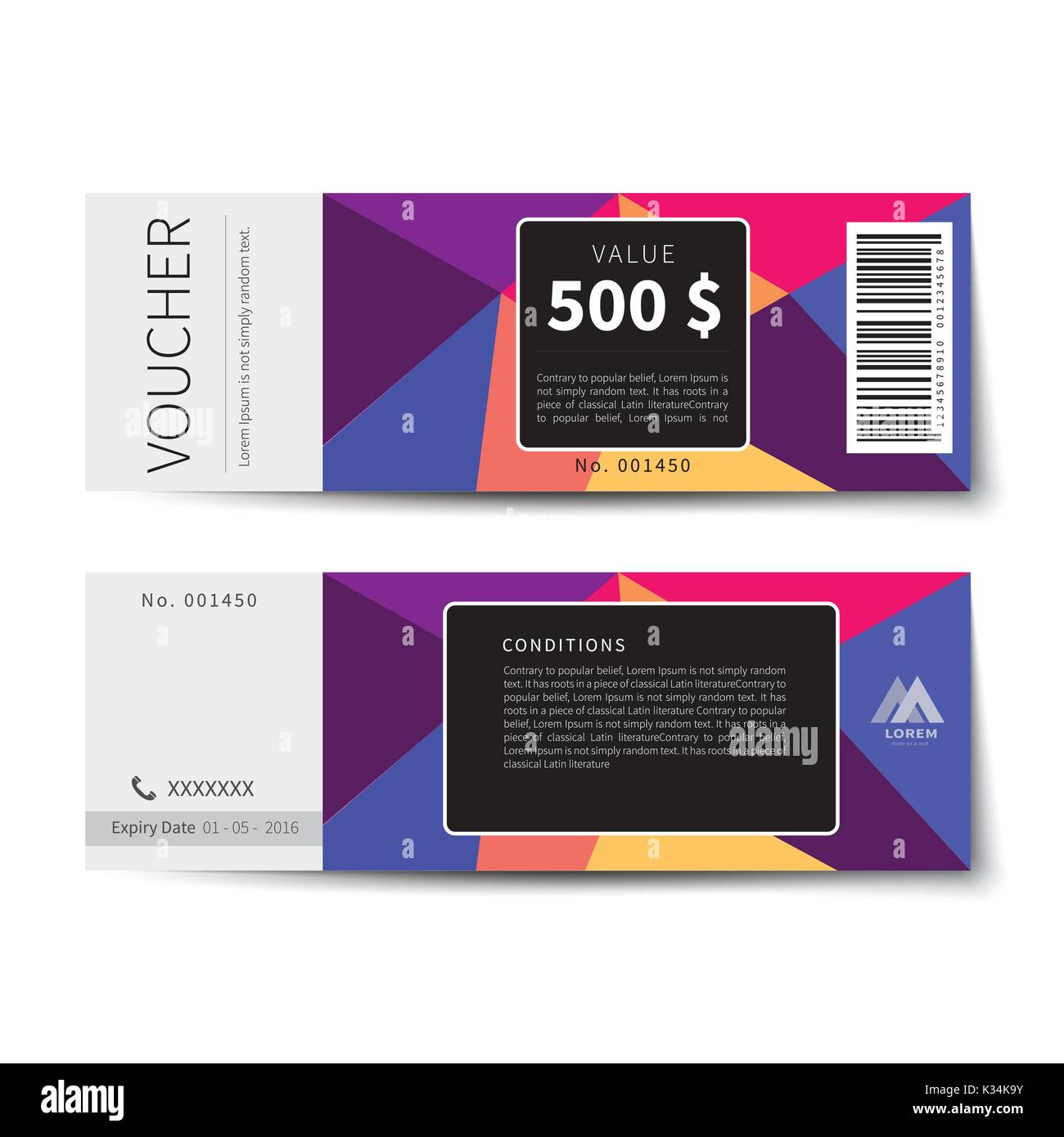 Template gift voucher background Cut Out Stock Images & Pictures - Alamy