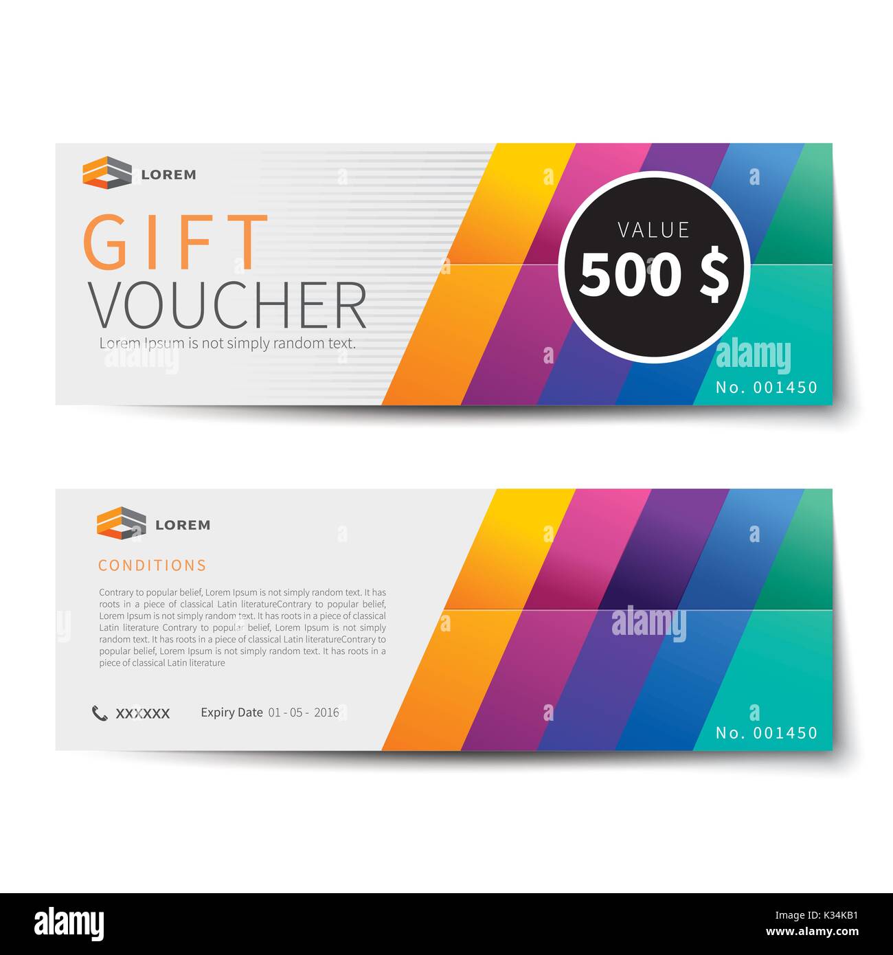 Gift voucher design hi-res stock photography and images - Alamy