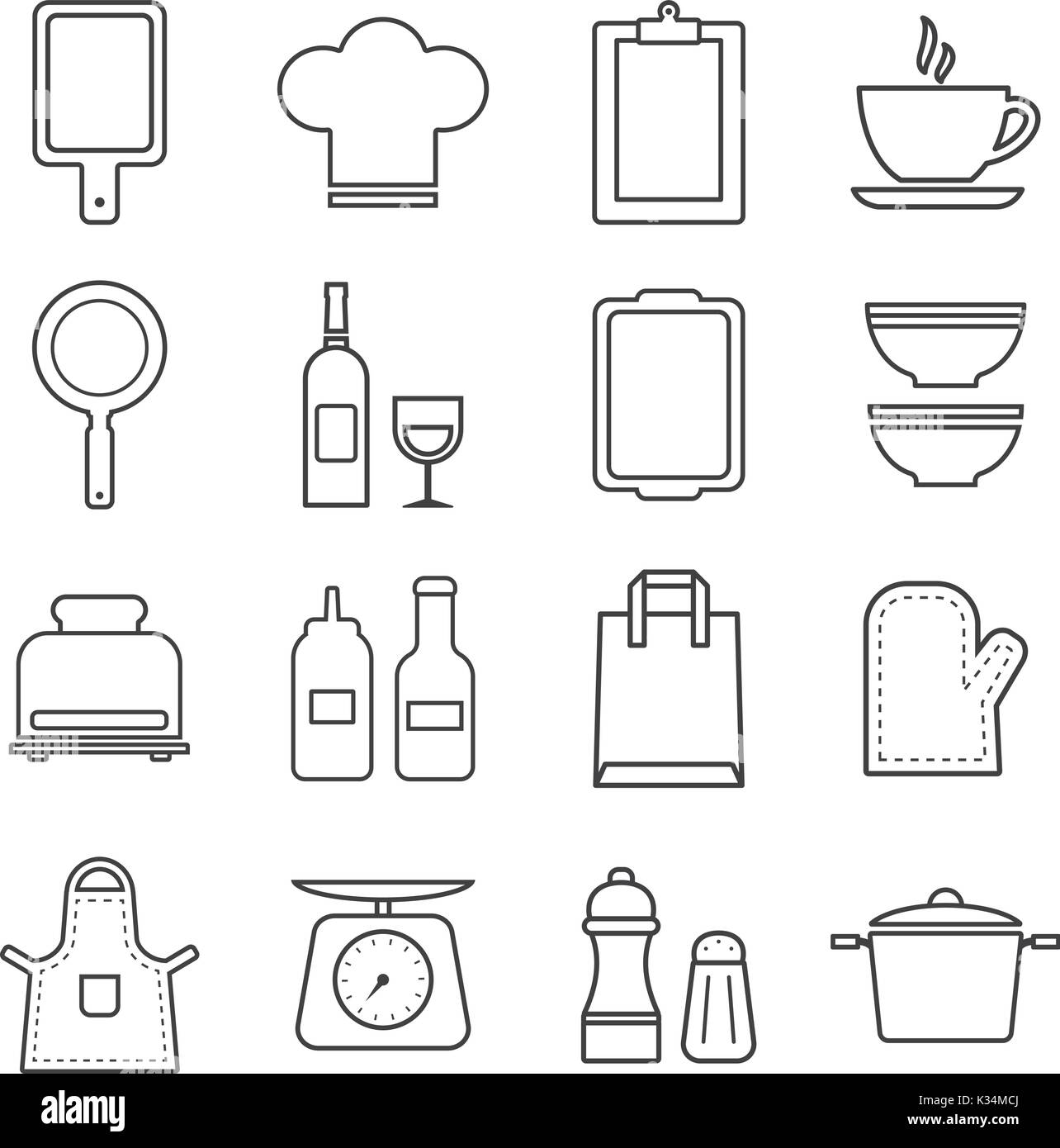 Minimal kitchen design Stock Vector Images - Alamy