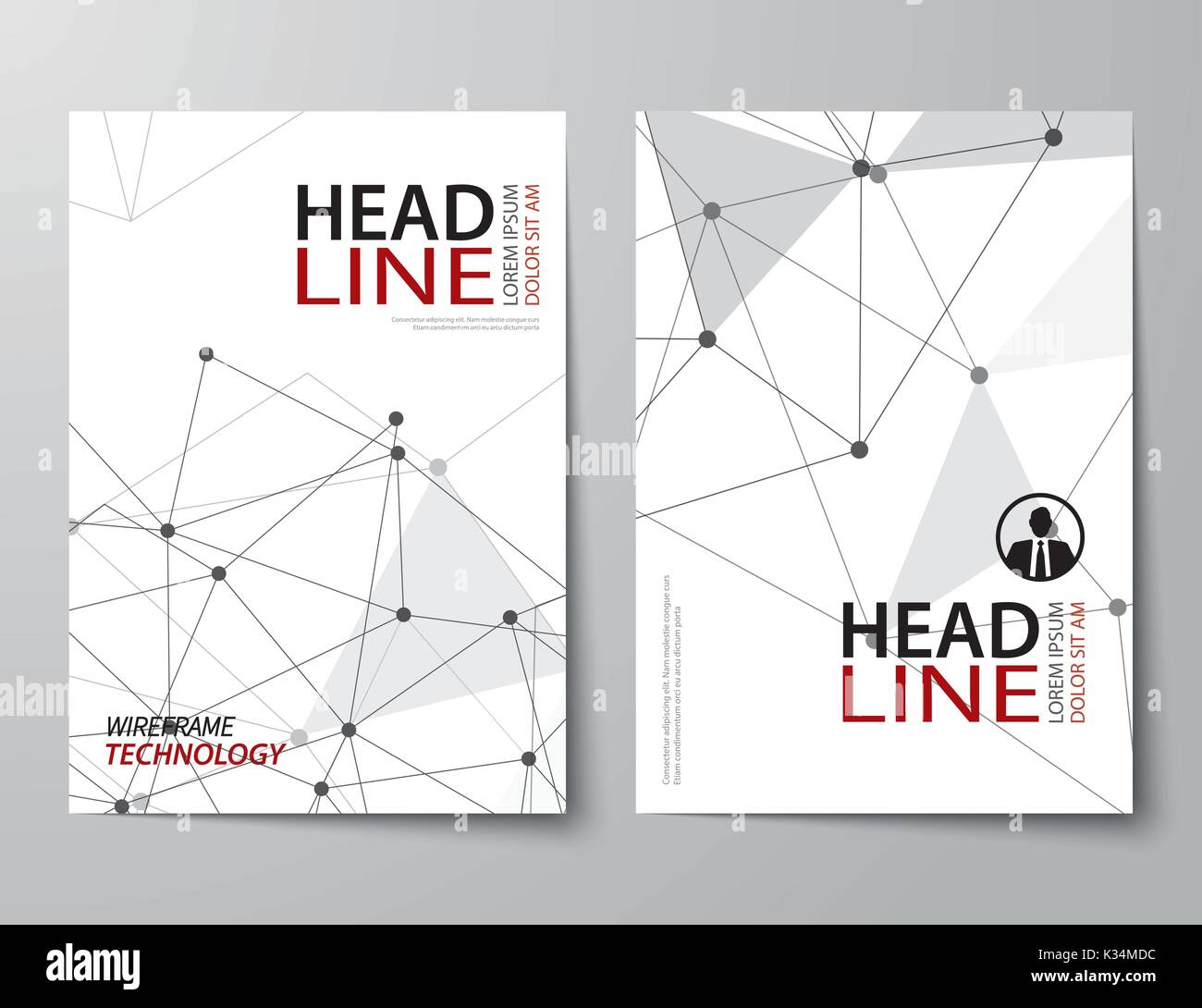 set of abstract technology business magazine cover , flyer, brochure ...